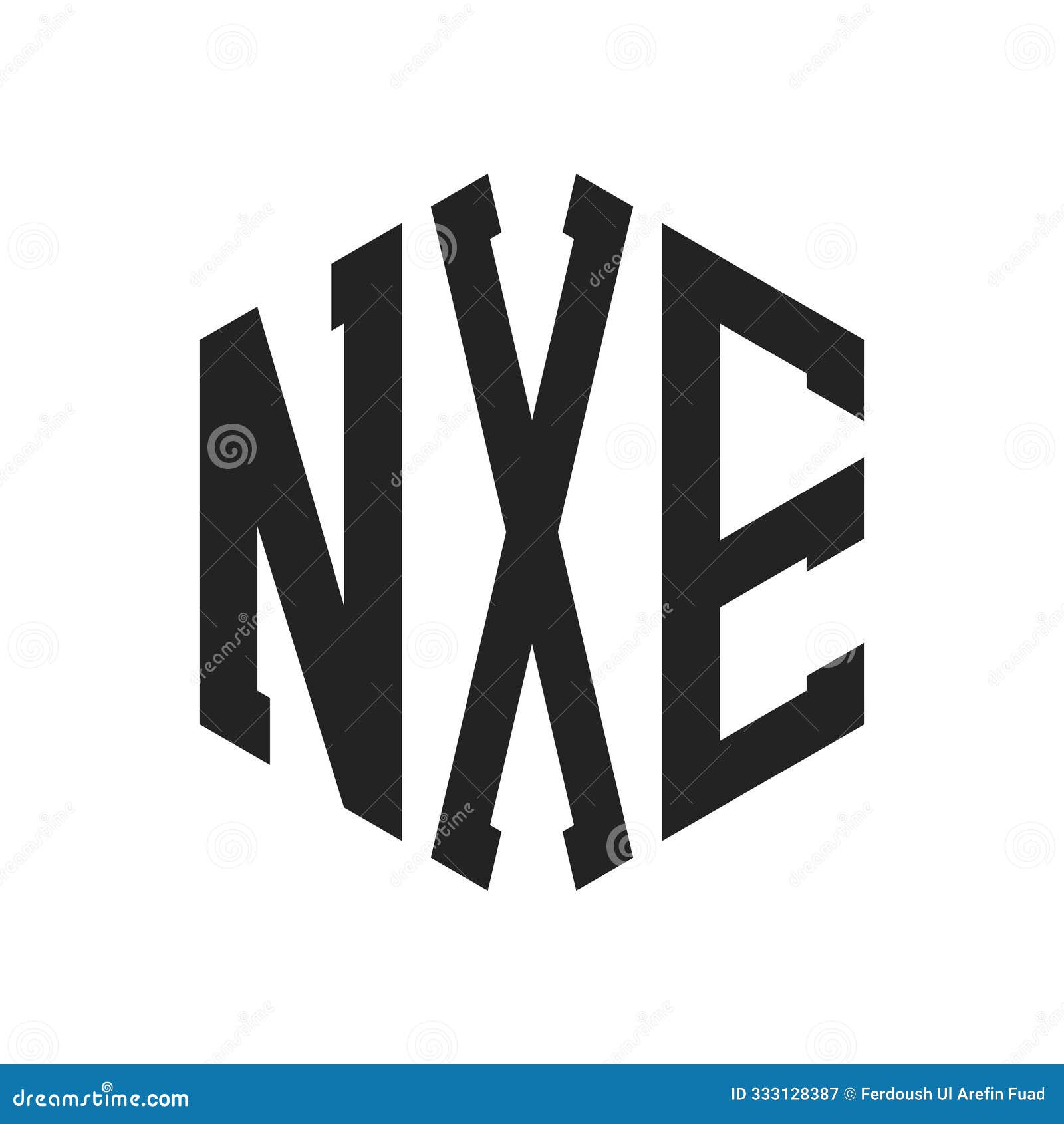NXE Logo Design. Initial Letter NXE Monogram Logo Using Hexagon Shape ...