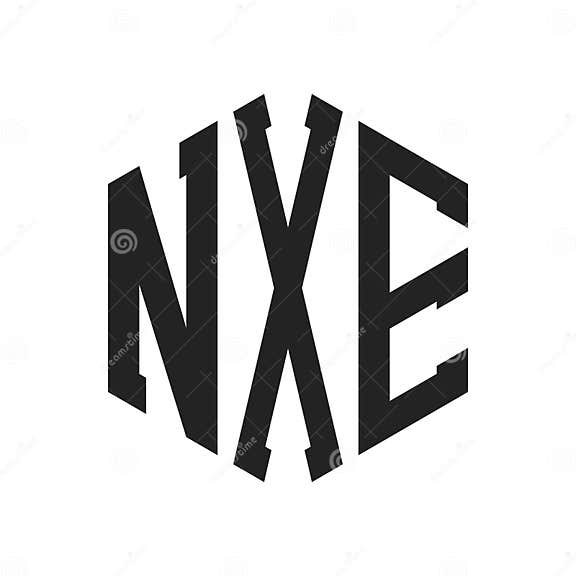 NXE Logo Design. Initial Letter NXE Monogram Logo Using Hexagon Shape ...