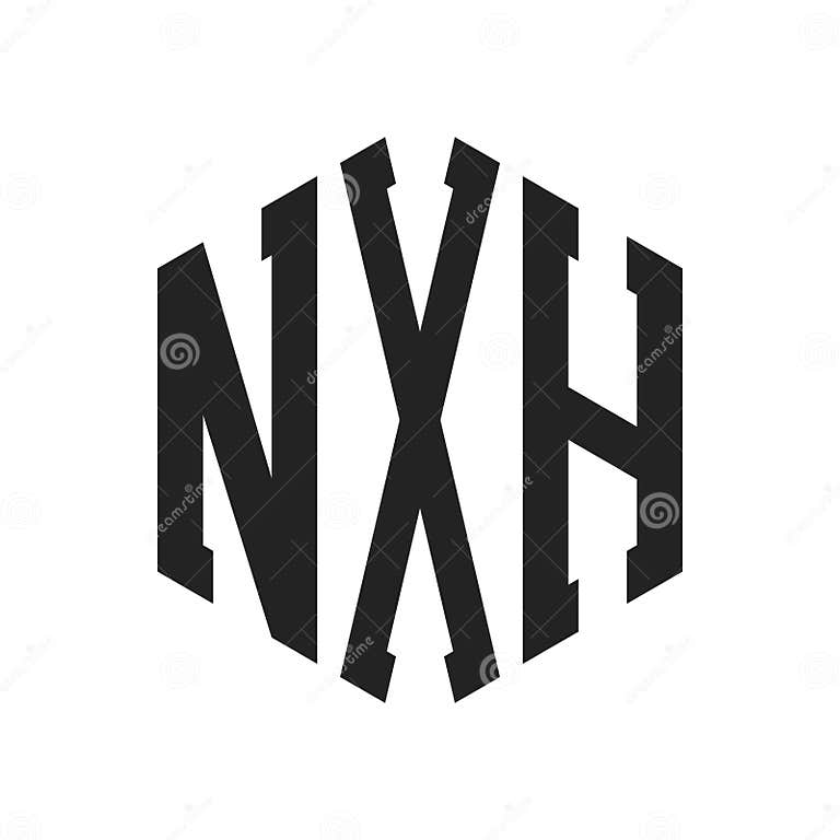 NXH Logo Design. Initial Letter NXH Monogram Logo Using Hexagon Shape ...