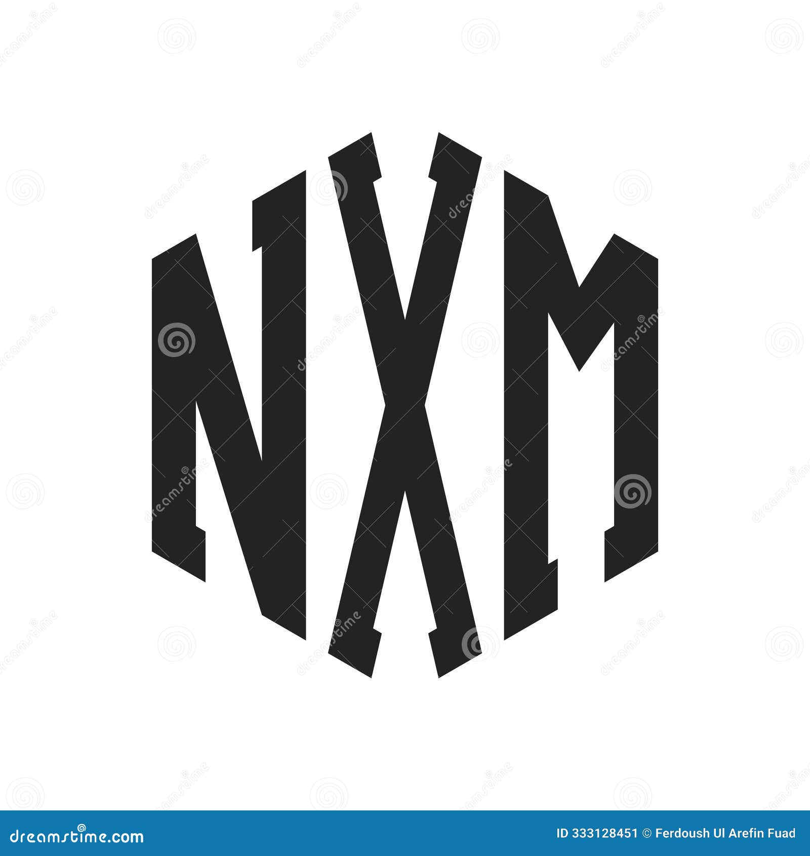 NXM Logo Design. Initial Letter NXM Monogram Logo Using Hexagon Shape ...