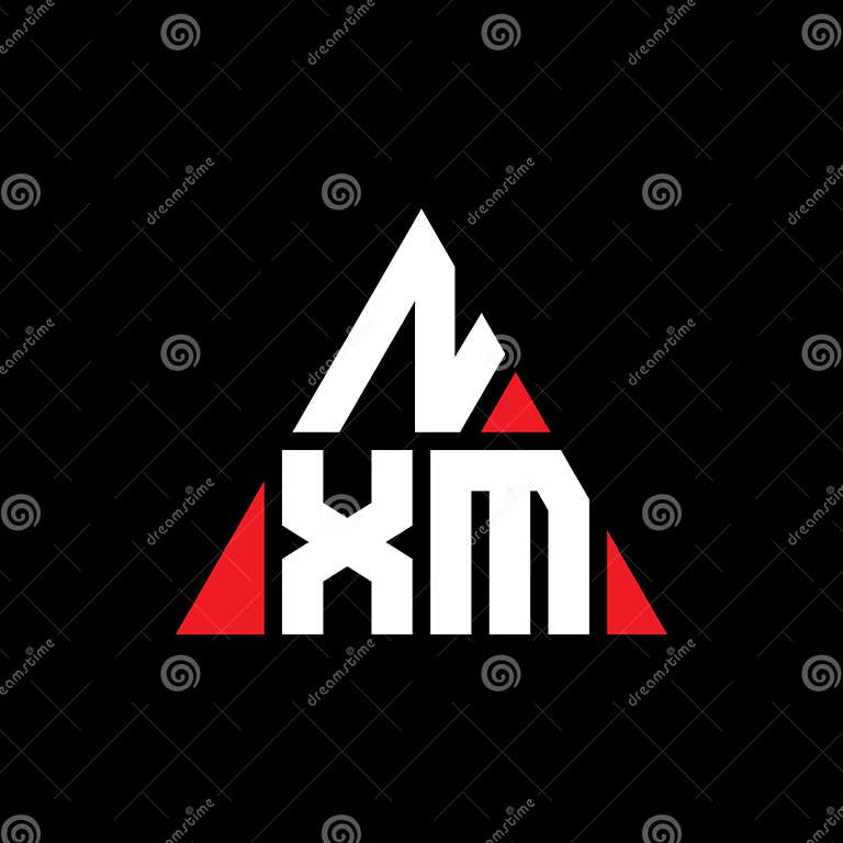 NXM Triangle Letter Logo Design with Triangle Shape. NXM Triangle Logo ...