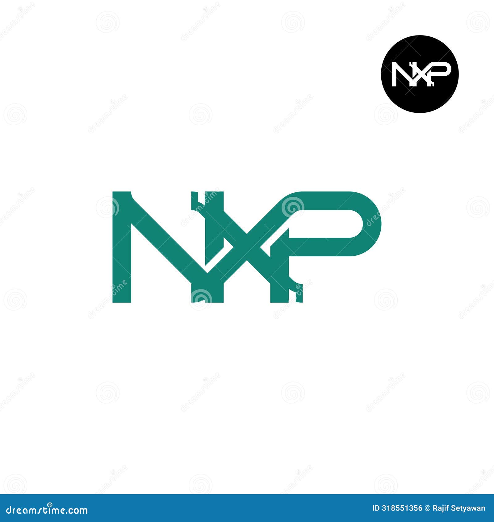 NXP Logo Letter Monogram Design Stock Illustration - Illustration of ...