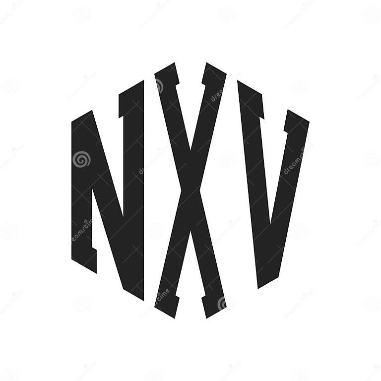 NXV Logo Design. Initial Letter NXV Monogram Logo Using Hexagon Shape ...