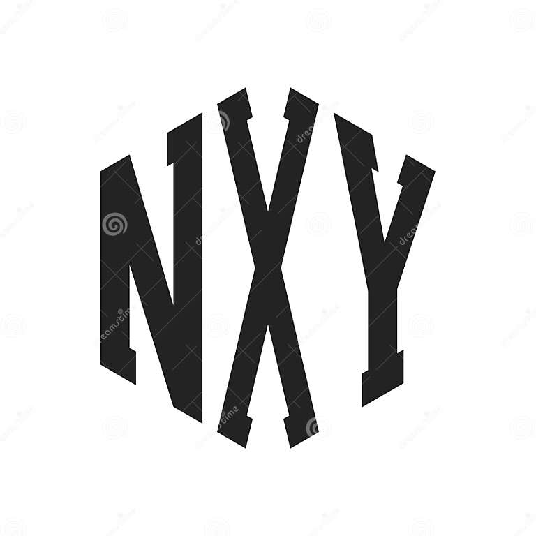 NXY Logo Design. Initial Letter NXY Monogram Logo Using Hexagon Shape ...