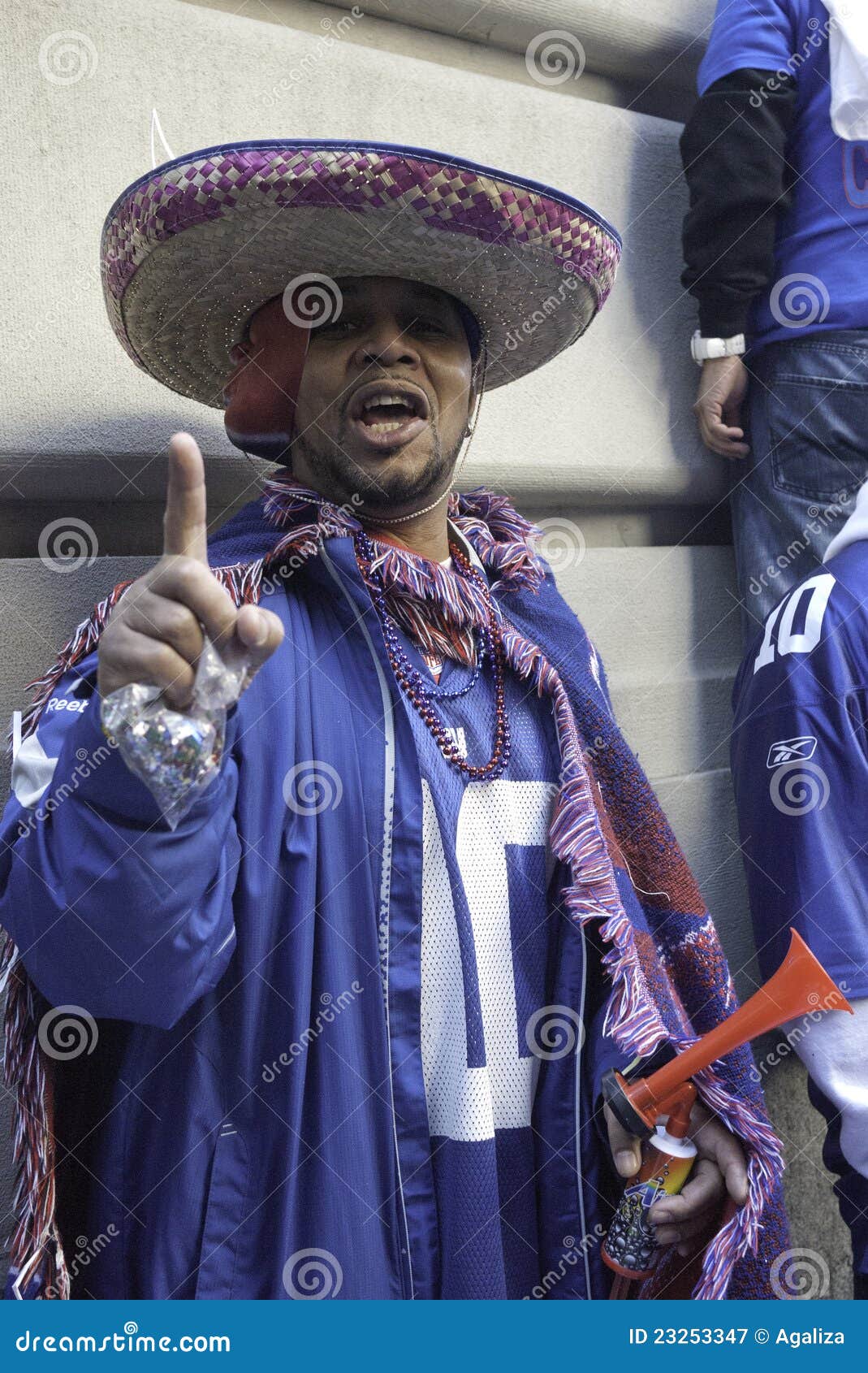 NY Giants Fan Celebrates Super Bowl Win Editorial Photography - Image ...