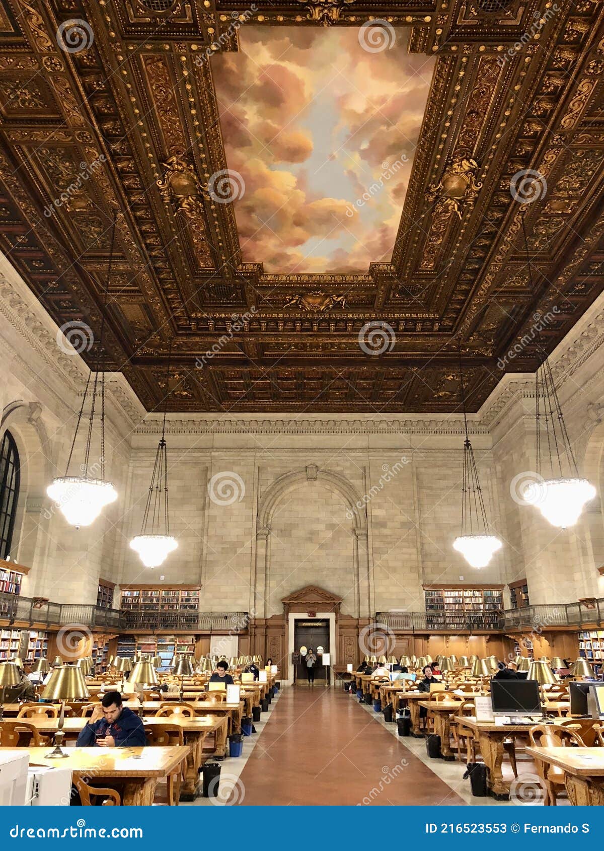 NY Library editorial stock photo. Image of plaza, ceiling - 216523553