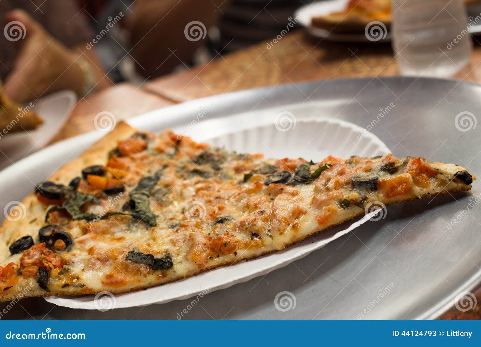 NY Pizza stock image. Image of slice, dinner, thin, olives - 44124793
