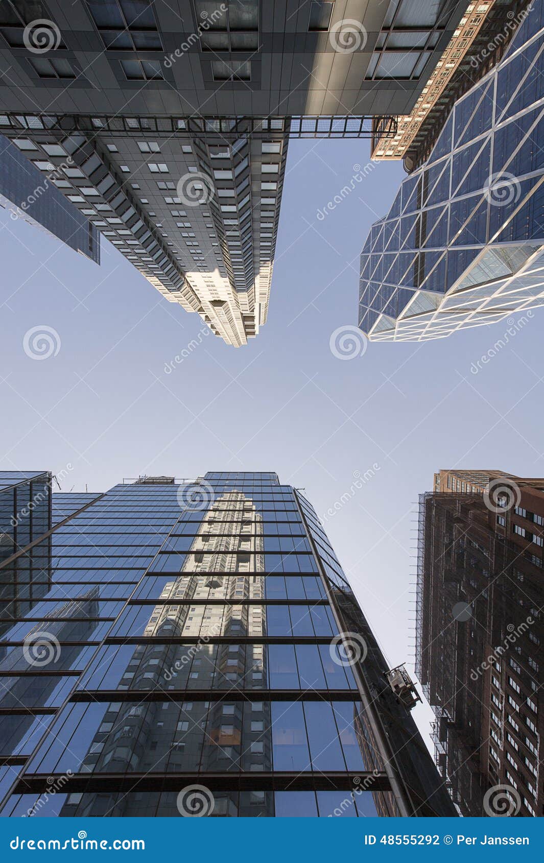 NY Skyline skyscrapers stock photo. Image of brick, reflections - 48555292