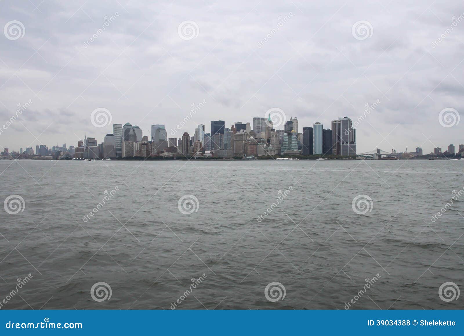 Gray NY skyline stock photo. Image of port, skyscrapers - 39034388