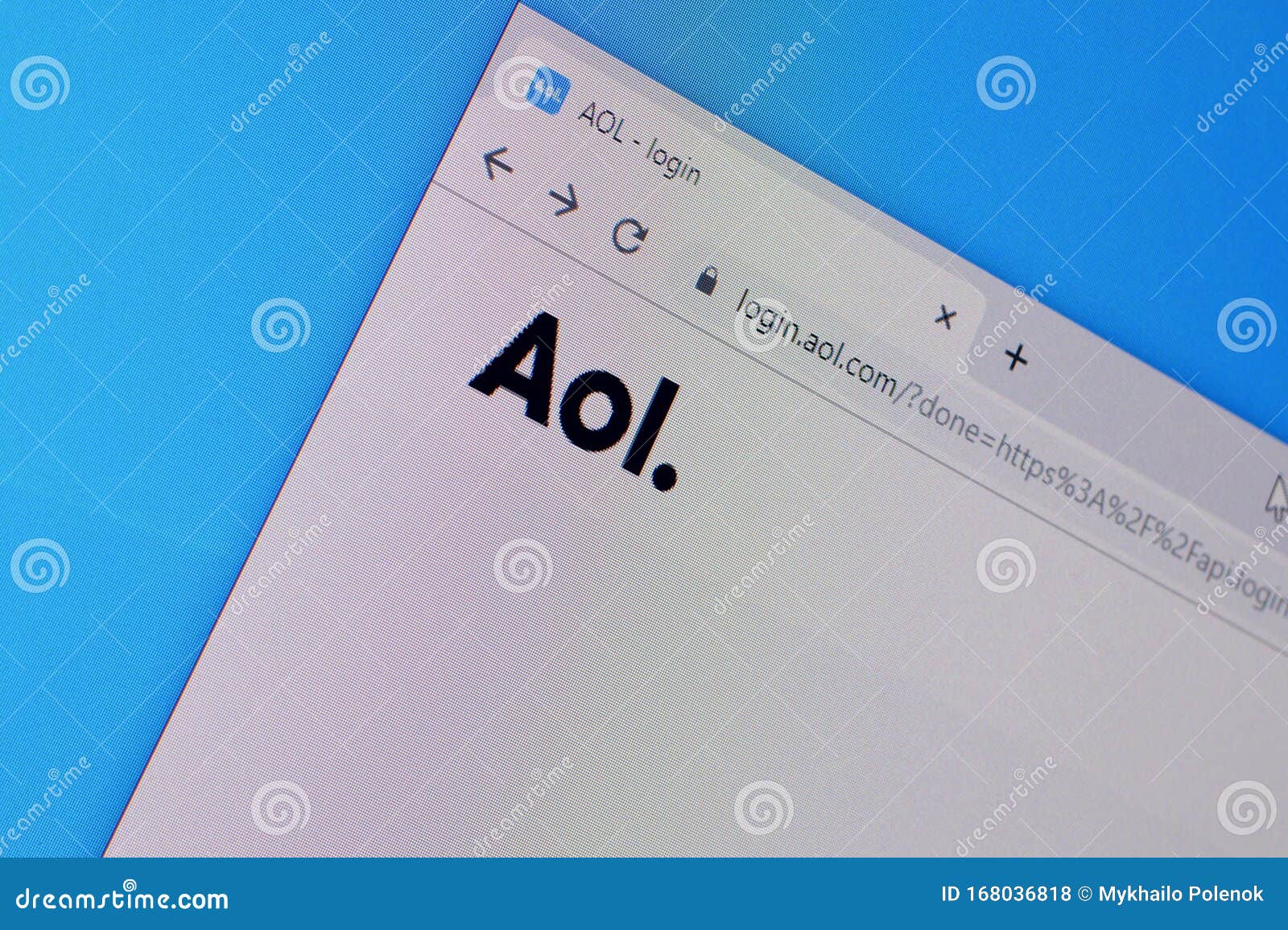 Homepage of Aol Website on the Display of PC, Url - Aol.com Editorial ...
