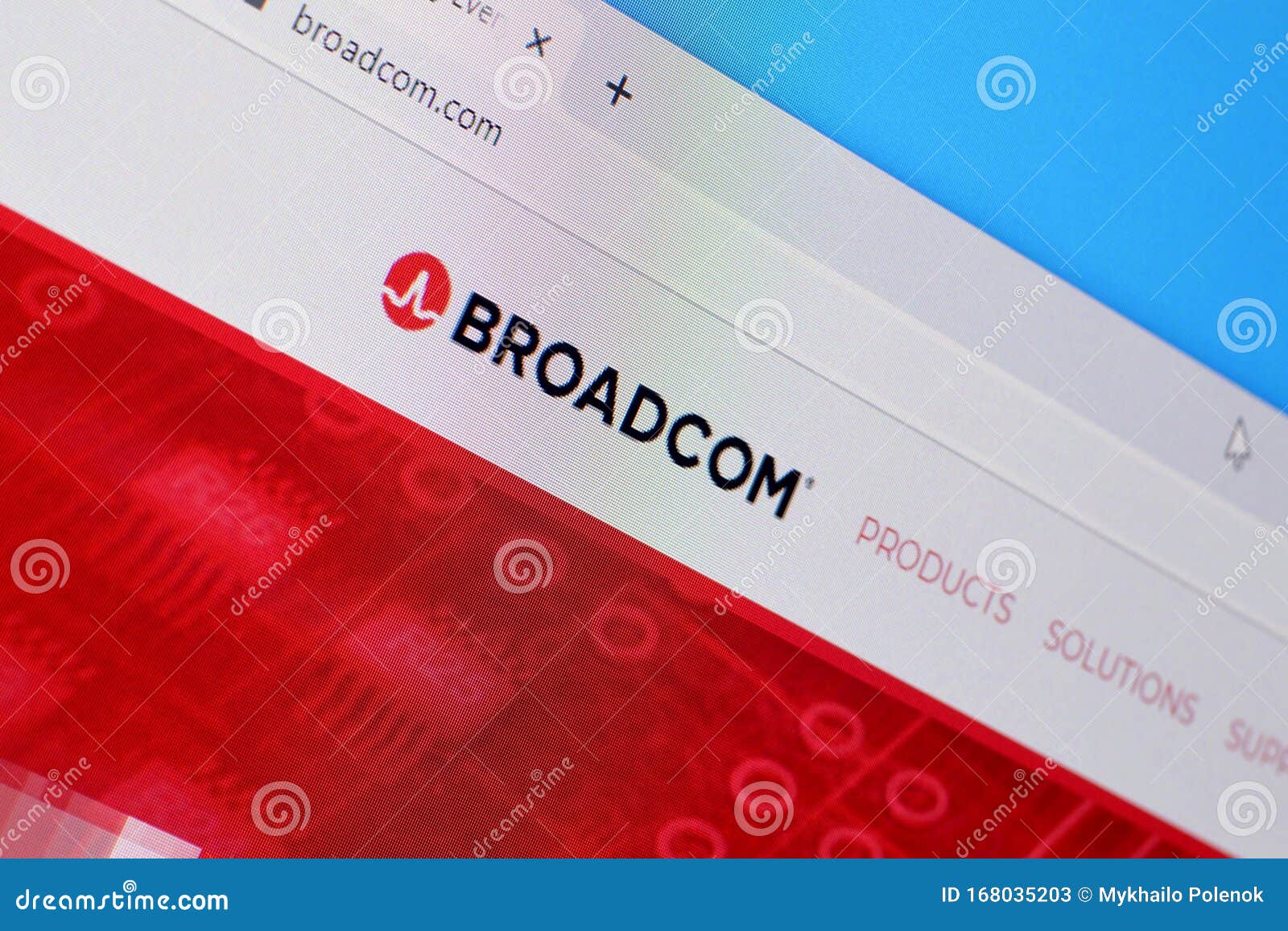 Homepage of Broadcom Website on the Display of PC, Url - Broadcom.com ...