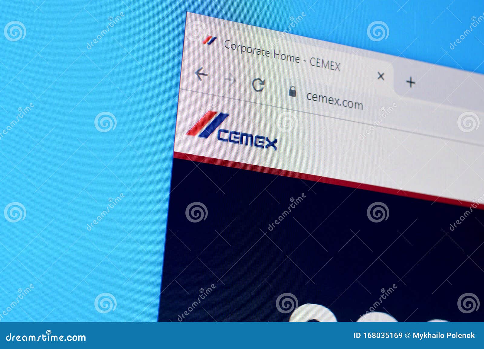 Homepage Of Cemex Website On The Display Of PC, Url - Cemex.com ...