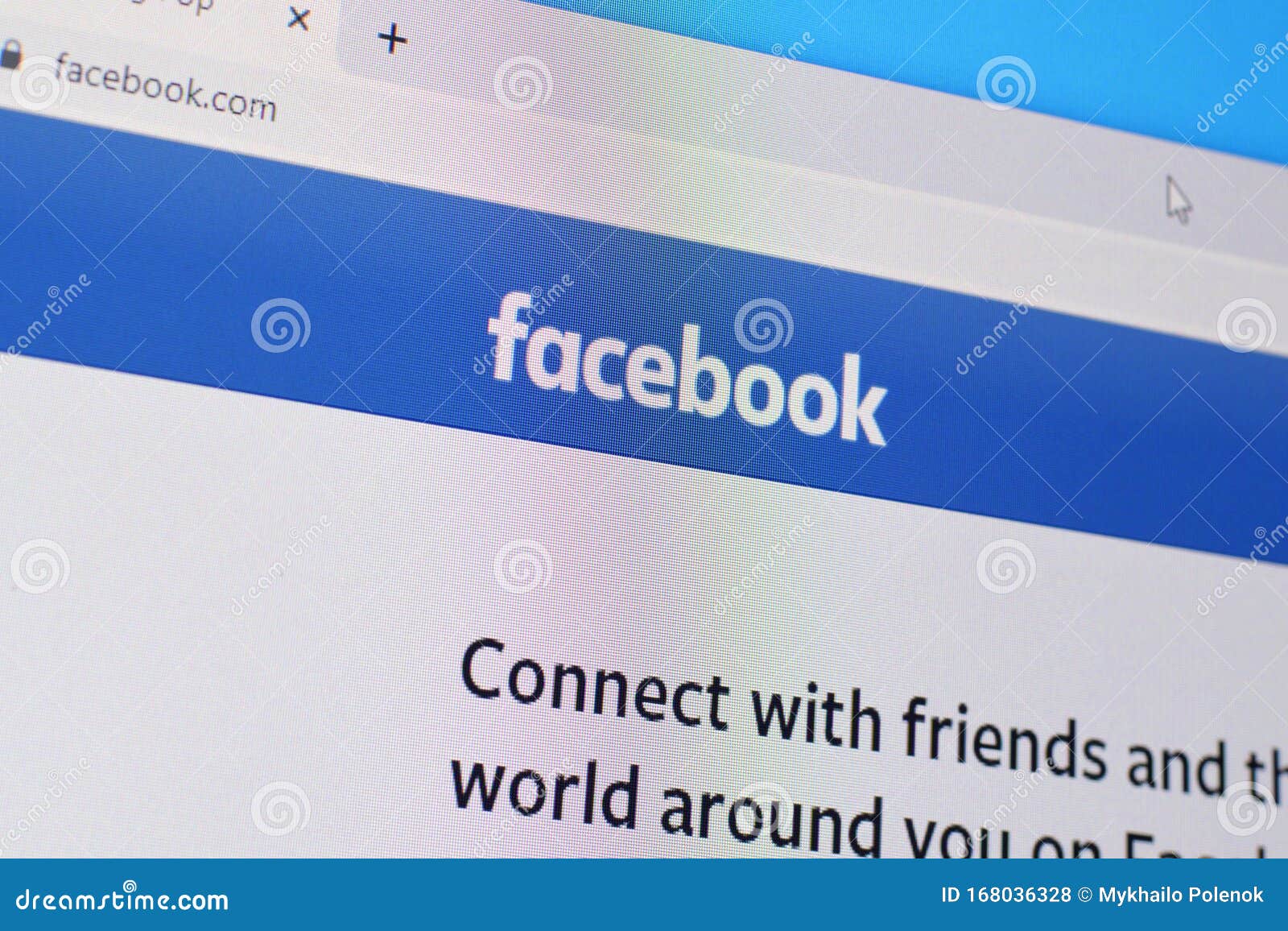 Homepage of Facebook Website on the Display of PC, Url - Facebook.com ...