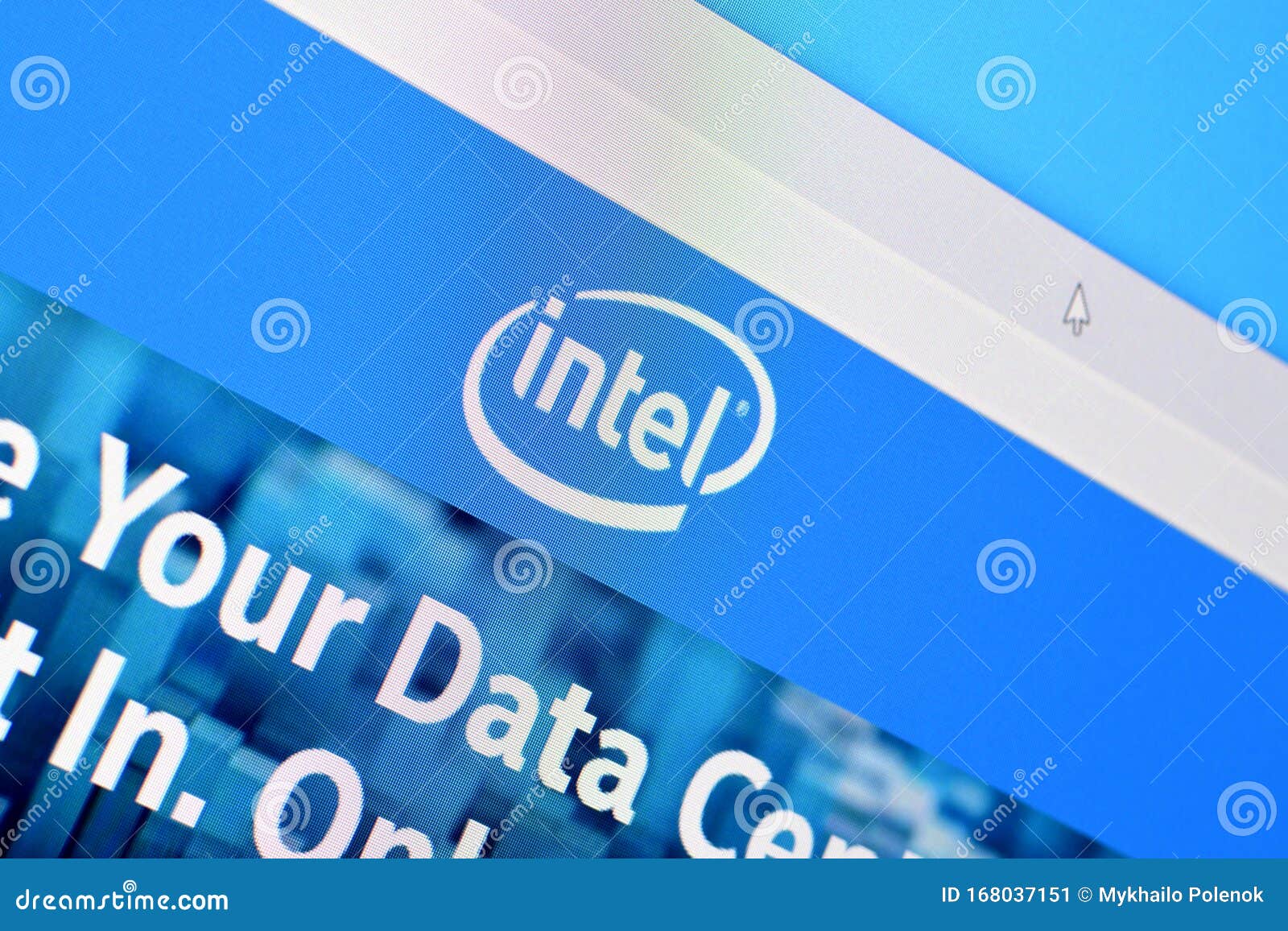 Homepage of Intel Website on the Display of PC, Url - Intel.com ...