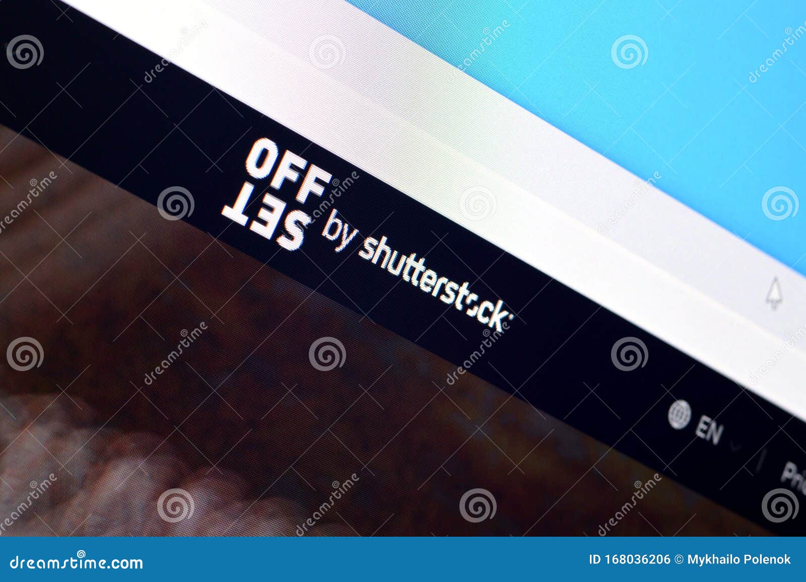 Homepage of Offset Website on the Display of PC, Url - Offset.com ...
