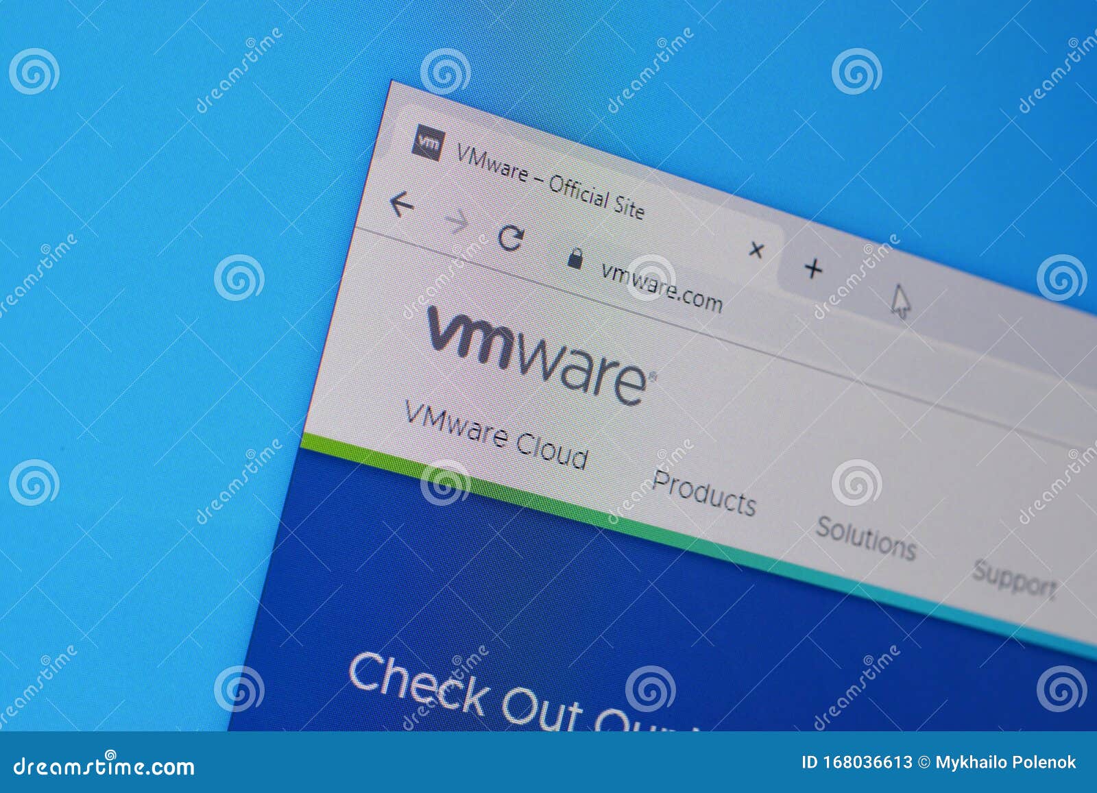 Homepage of Vmware Website on the Display of PC, Url - Vmware.com ...