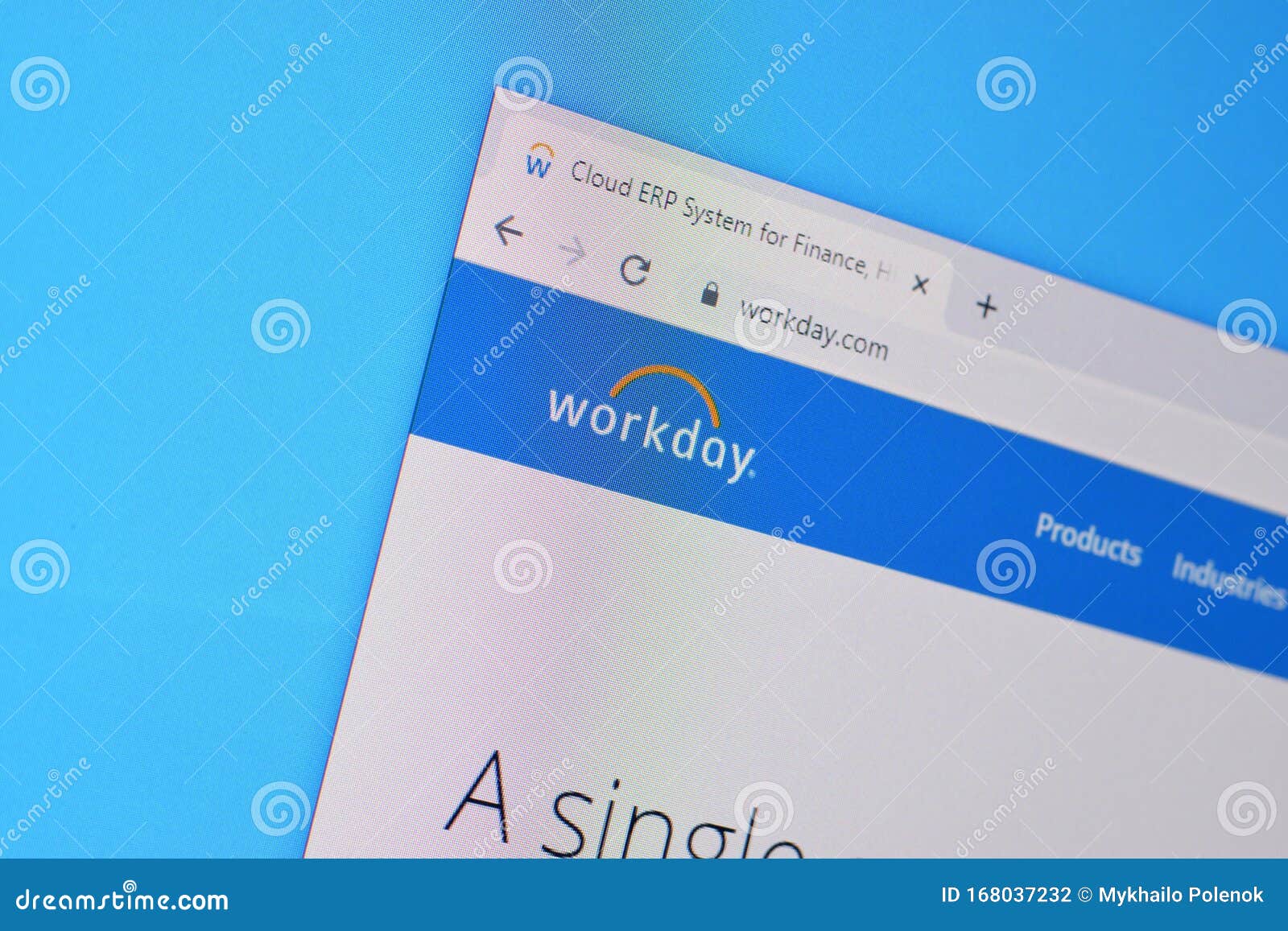 Homepage of Workday Website on the Display of PC, Url - Workday.com ...