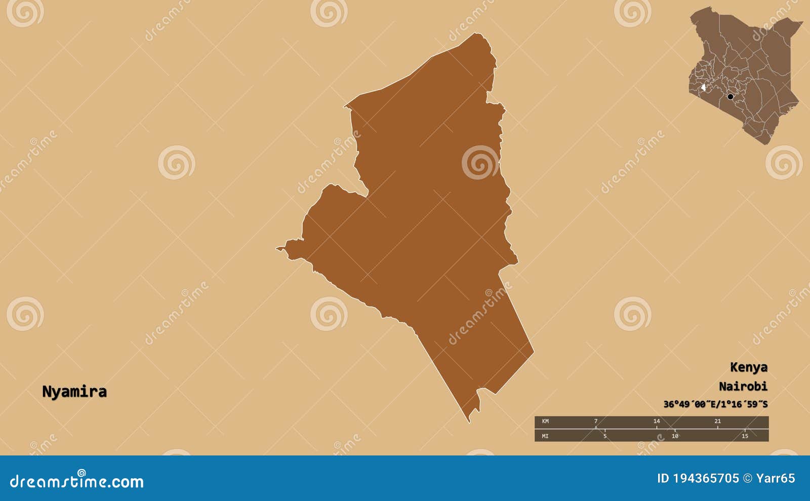 Nyamira, County of Kenya, Zoomed. Pattern Stock Illustration ...