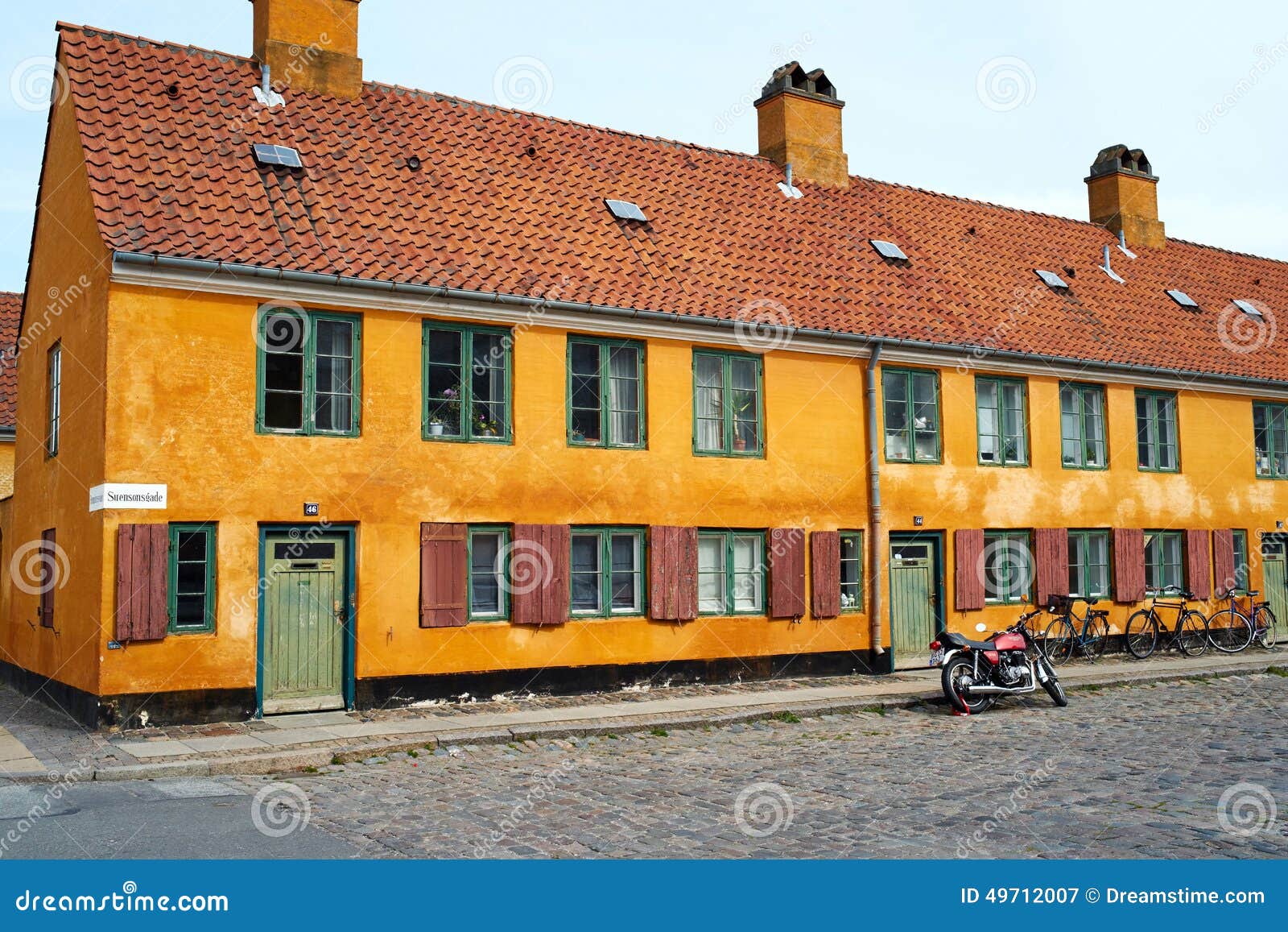 Nyboder, Kopenhagen redactionele fotografie. Image of straat - 49712007