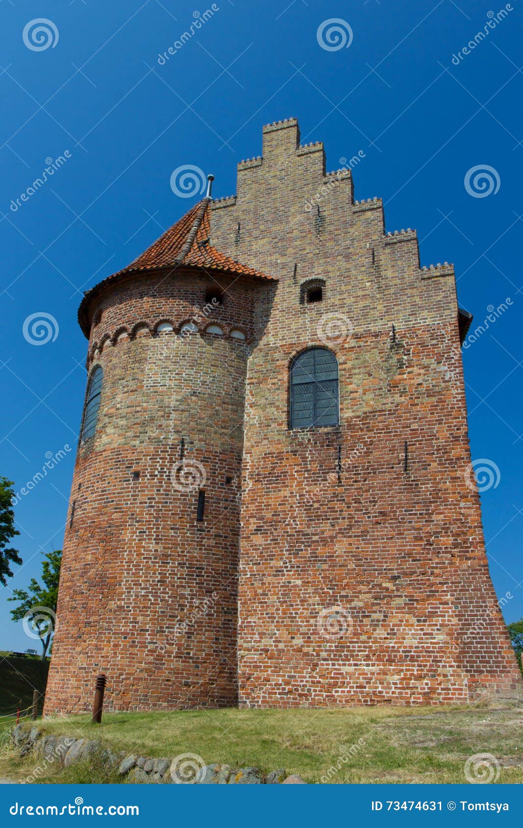 Nyborg castle, Denmark stock image. Image of outside - 73474631
