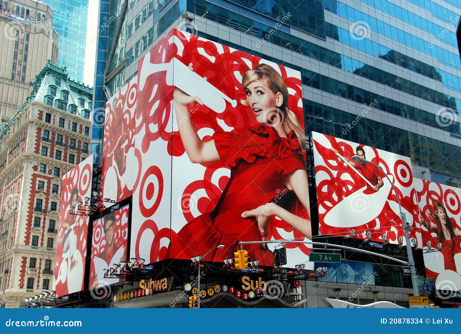 Nyc Advertising Billboards In Times Square Editorial Stock Image