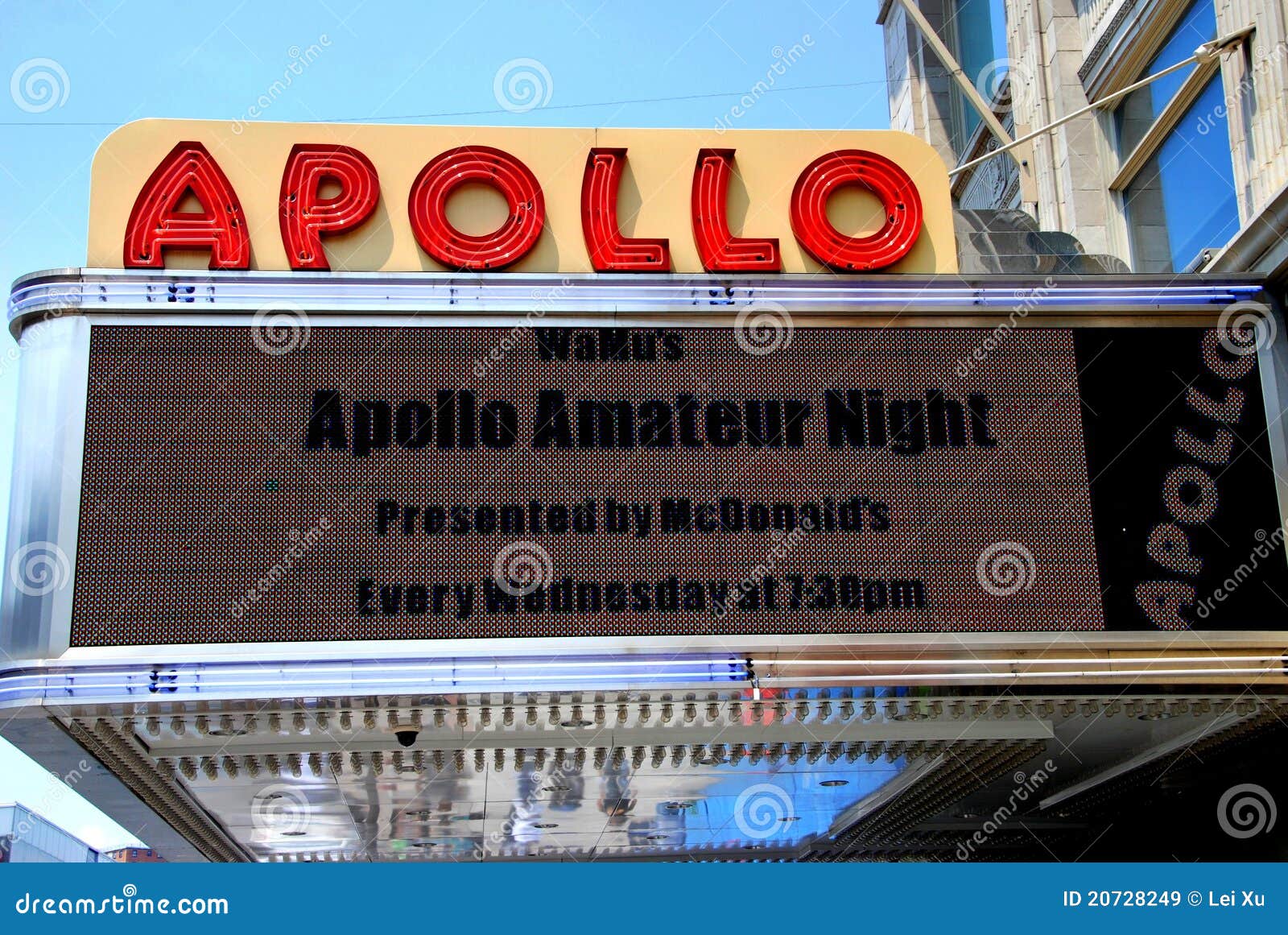 NYC: Apollo Theatre Marquee Editorial Stock Image - Image of york ...