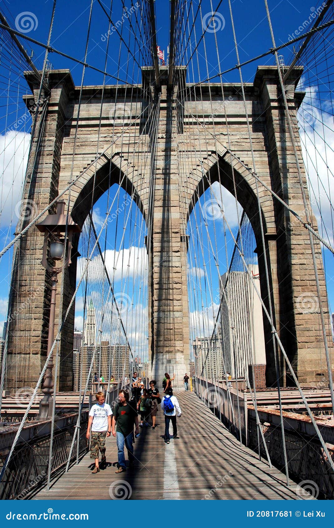 NYC: the Brooklyn Bridge editorial photo. Image of bridge - 20817681
