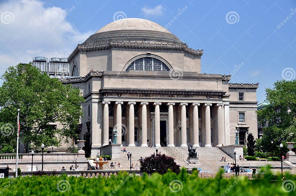 NYC: Columbia University Library Editorial Stock Image - Image of west ...