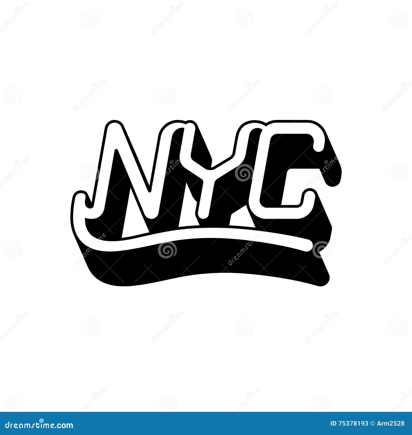 NYC stock vector. Illustration of york, city, graphic - 75378193