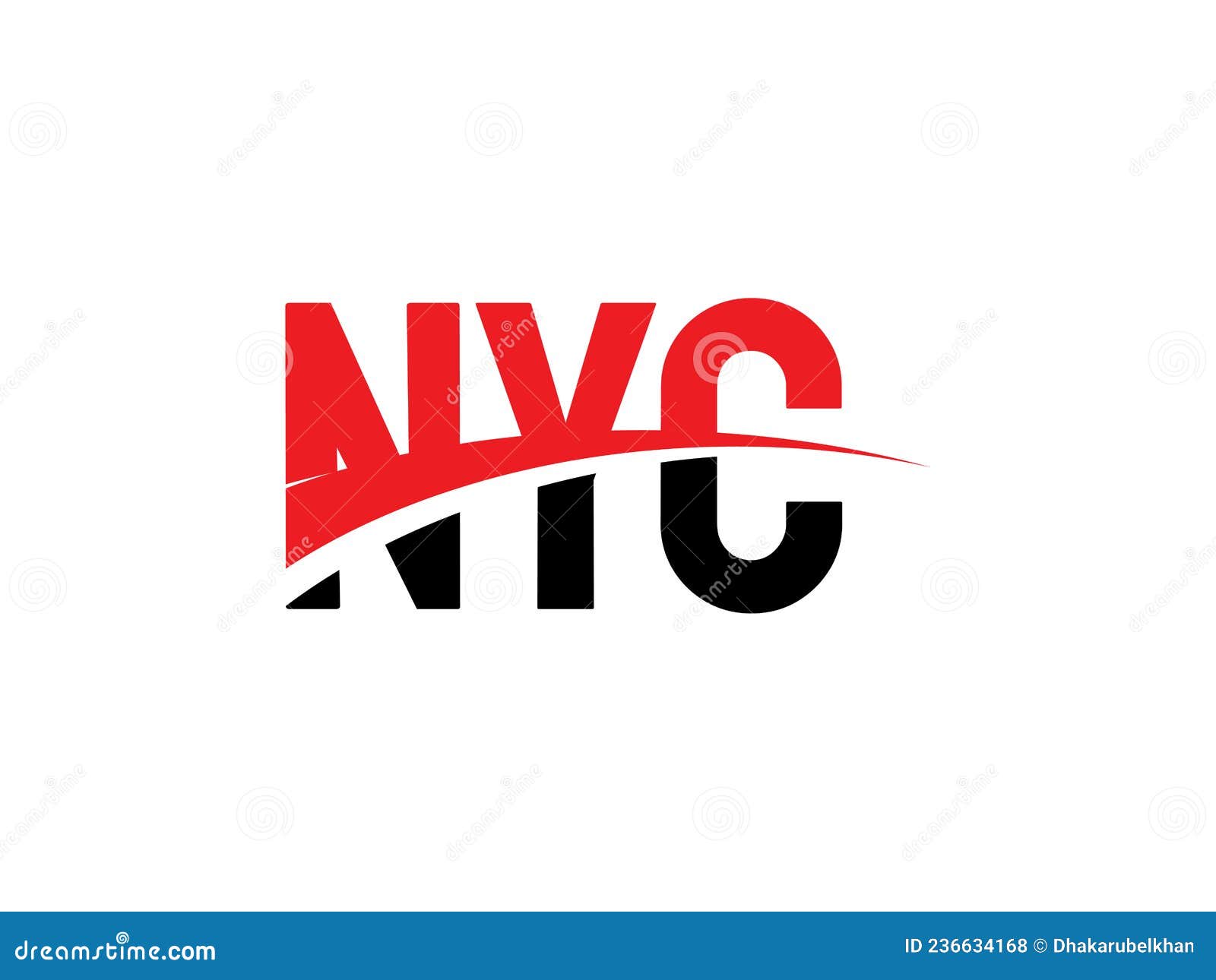 NYC Letter Initial Logo Design Vector Illustration Stock Vector ...