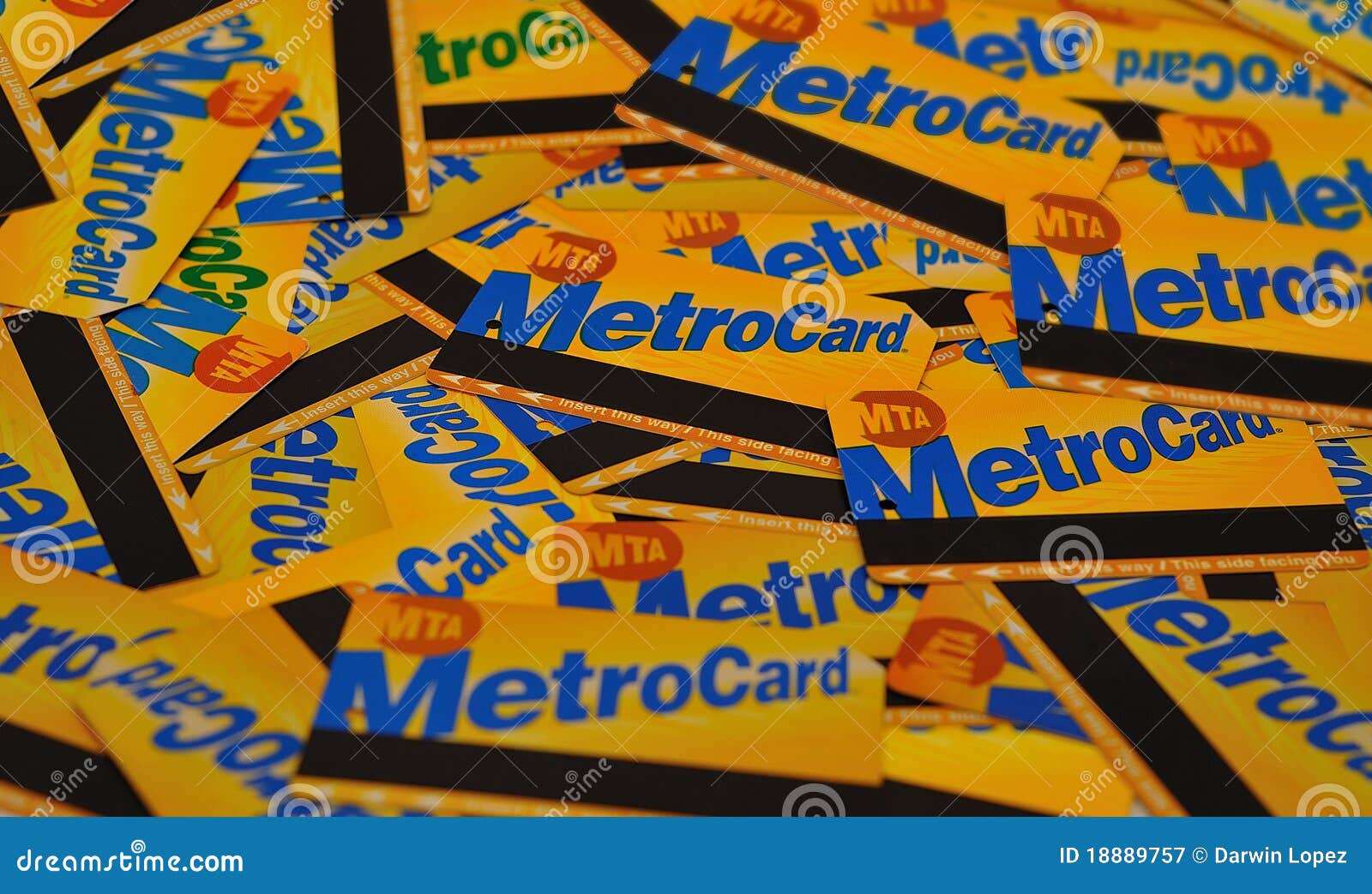 NYC metrocards editorial photography. Image of card, yellow - 18889757