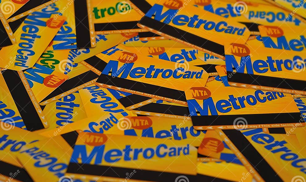 NYC metrocards editorial photography. Image of card, yellow - 18889757