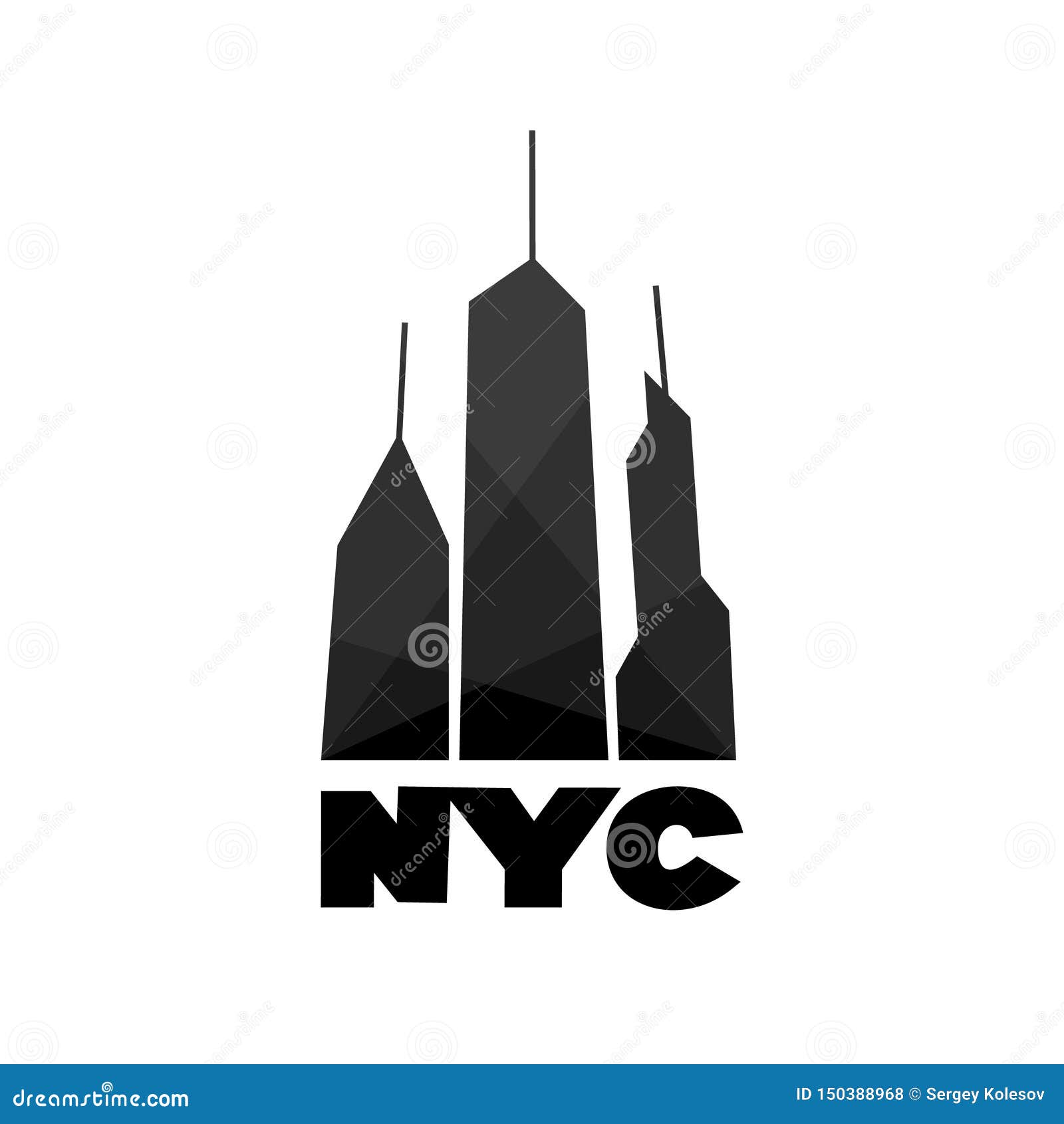 NYC. New York logo stock vector. Illustration of black - 150388968