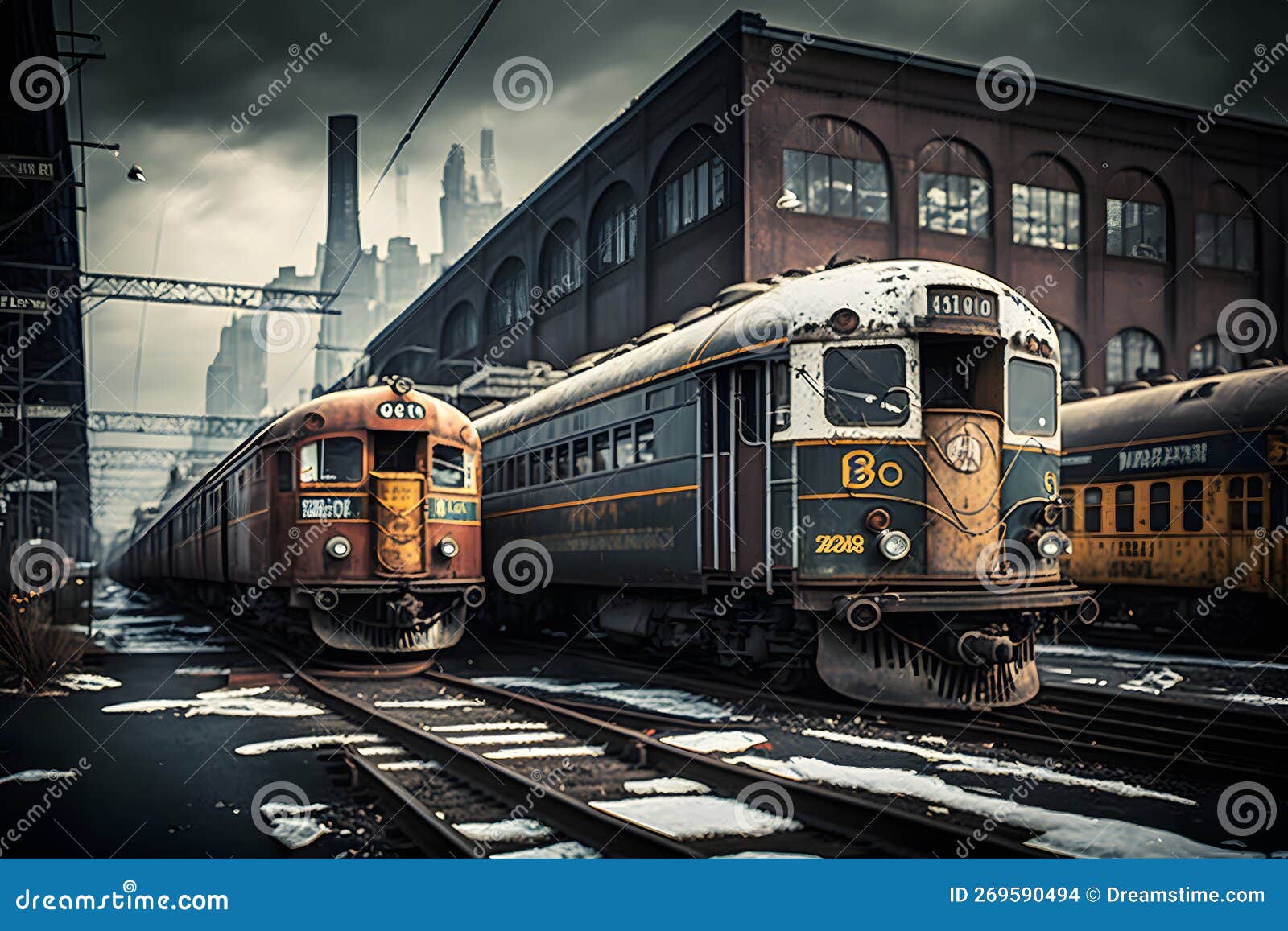 NYC Old Outdated Subway Cars in a Metro Depot in Daytime. Neural ... NYC Old Outdated Subway Cars in a Metro Depot in Daytime. Neural ...
