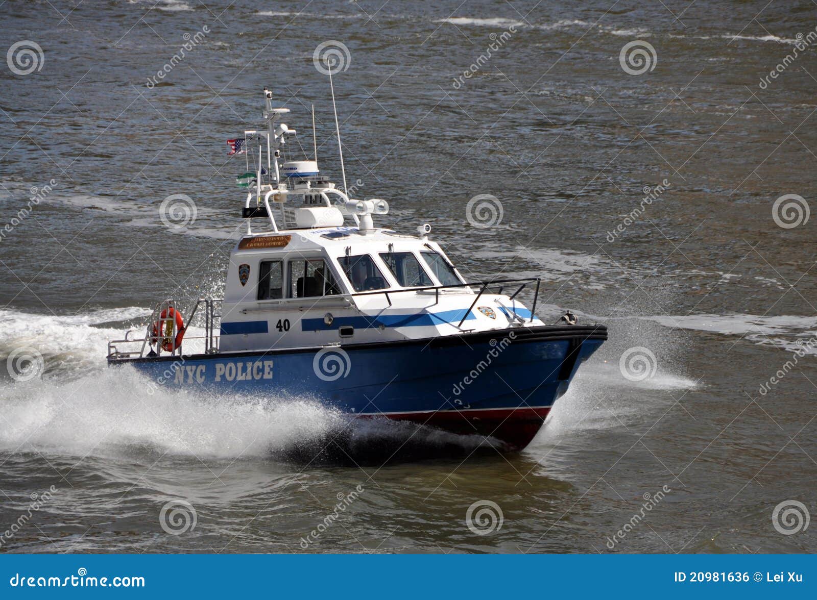 NYC: Police Boat on East River Editorial Photo - Image of york, police ...