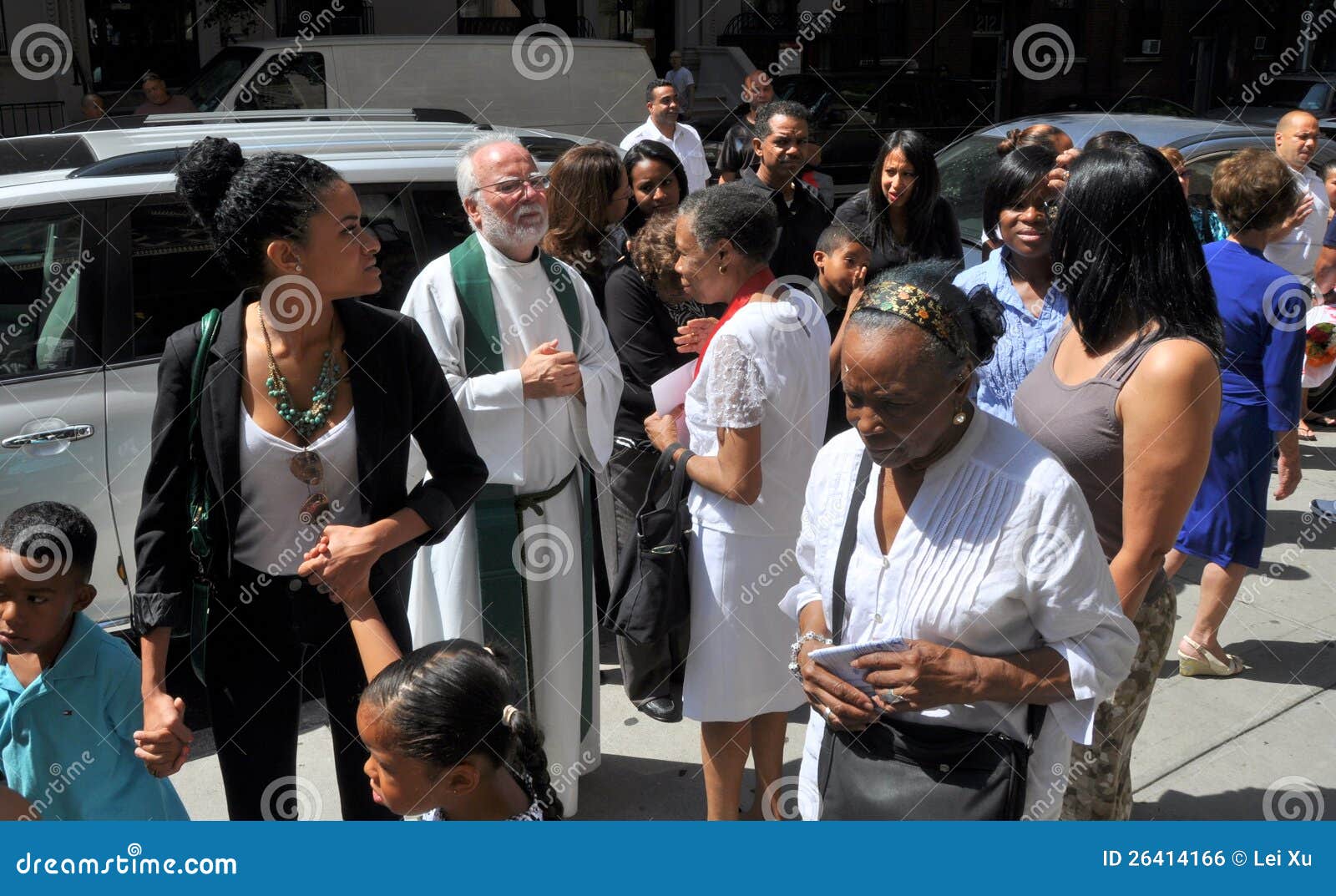 NYC: Priest Greeting Parishioners Editorial Photo - Image of priest ...