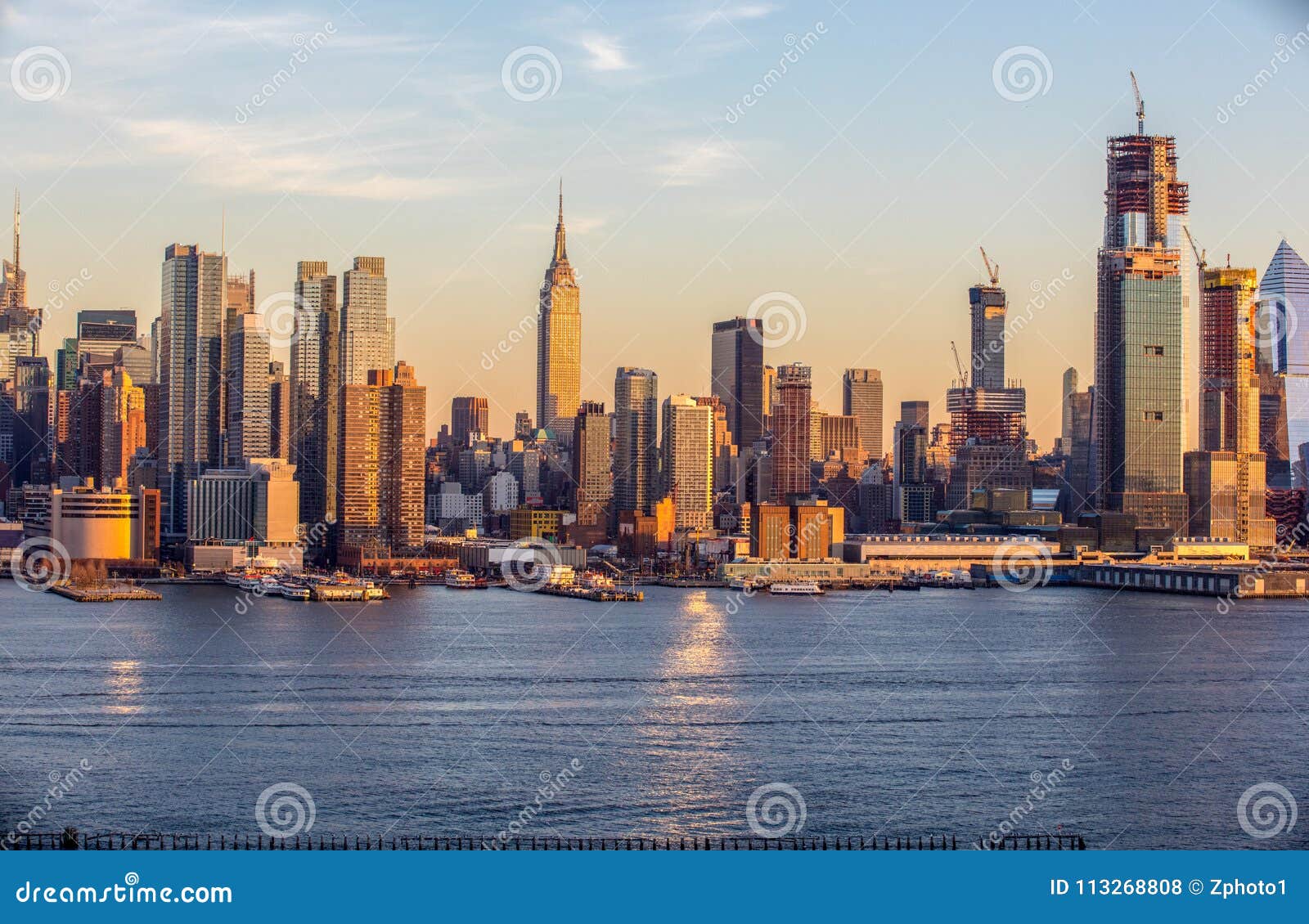NYC Skyline in the Day Time Stock Photo - Image of blue, green: 113268808
