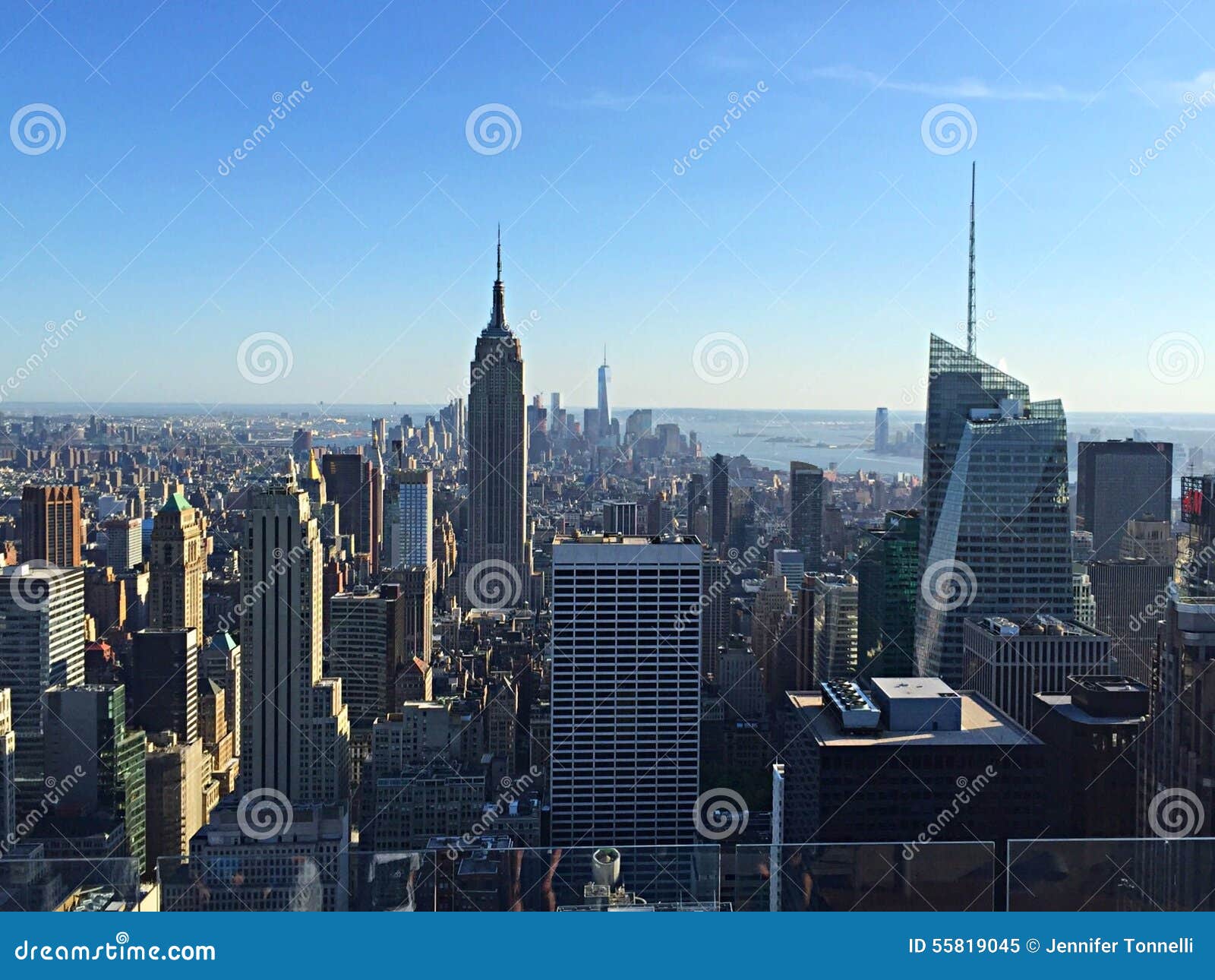 NYC Skyline from Top of the Rock Stock Image - Image of view, skyline ...