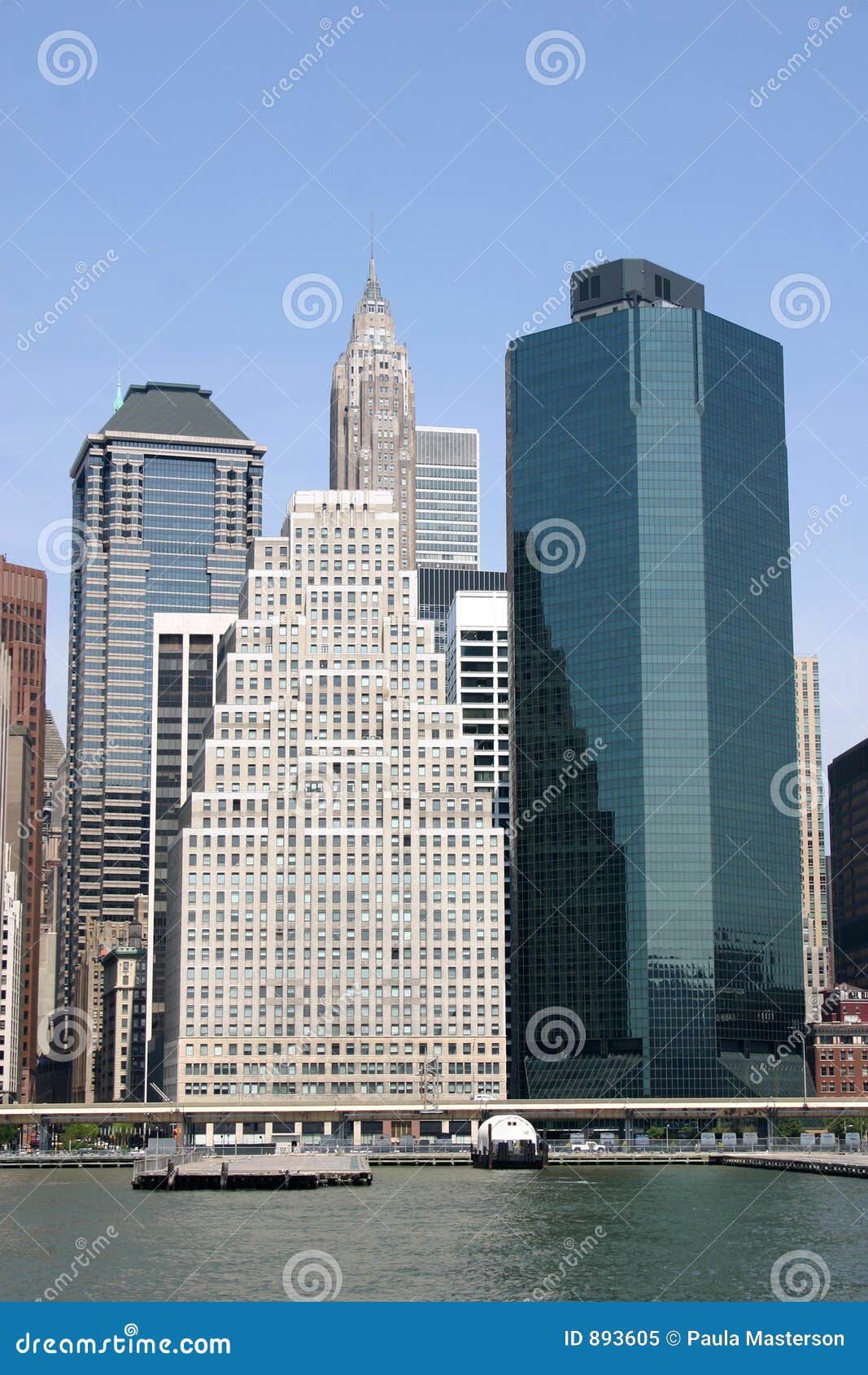 NYC Skyline, Vertical Format Stock Image - Image of freedom, impressive ...