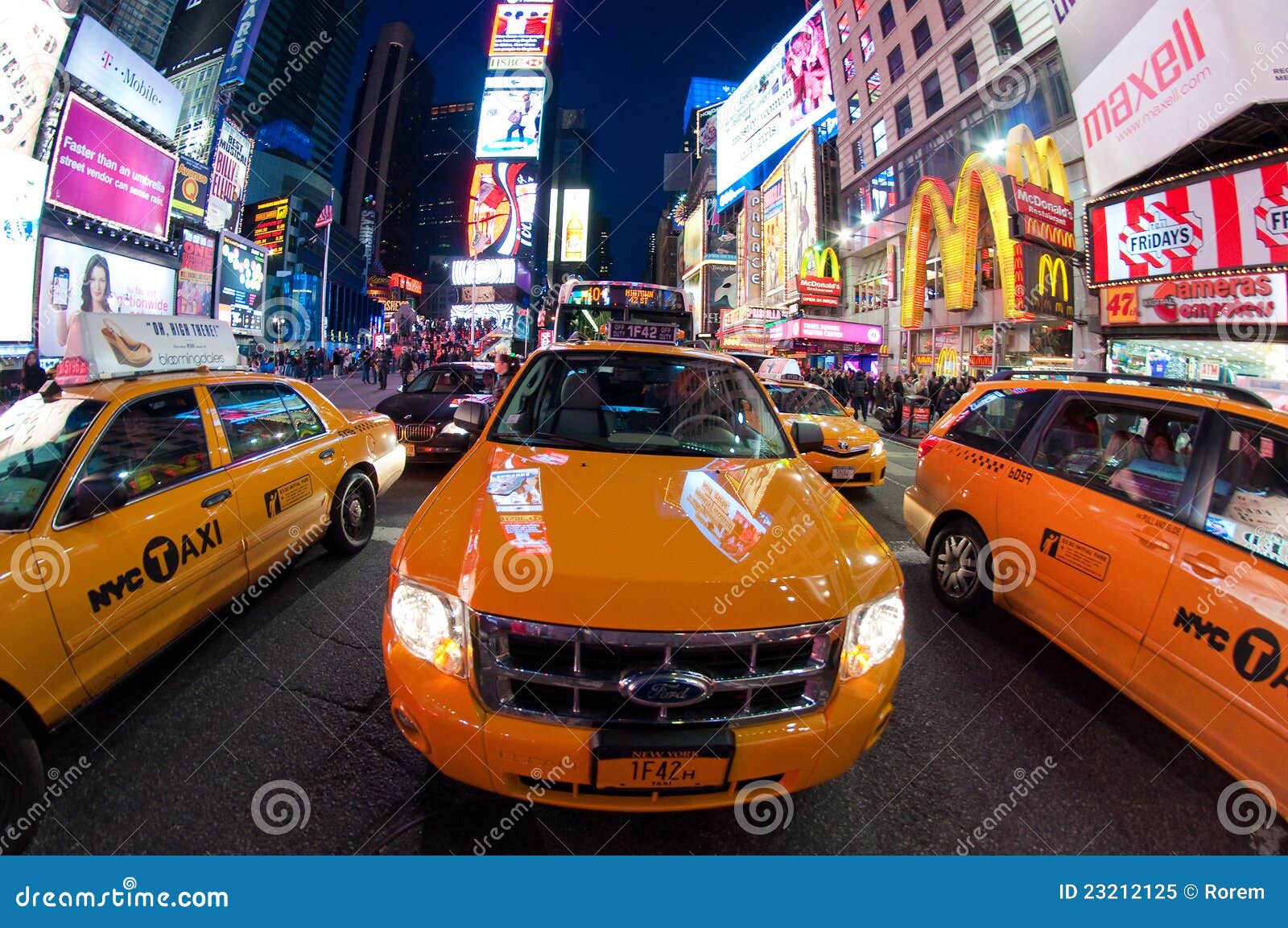 NYC taxis editorial image. Image of destination, fare - 23212125