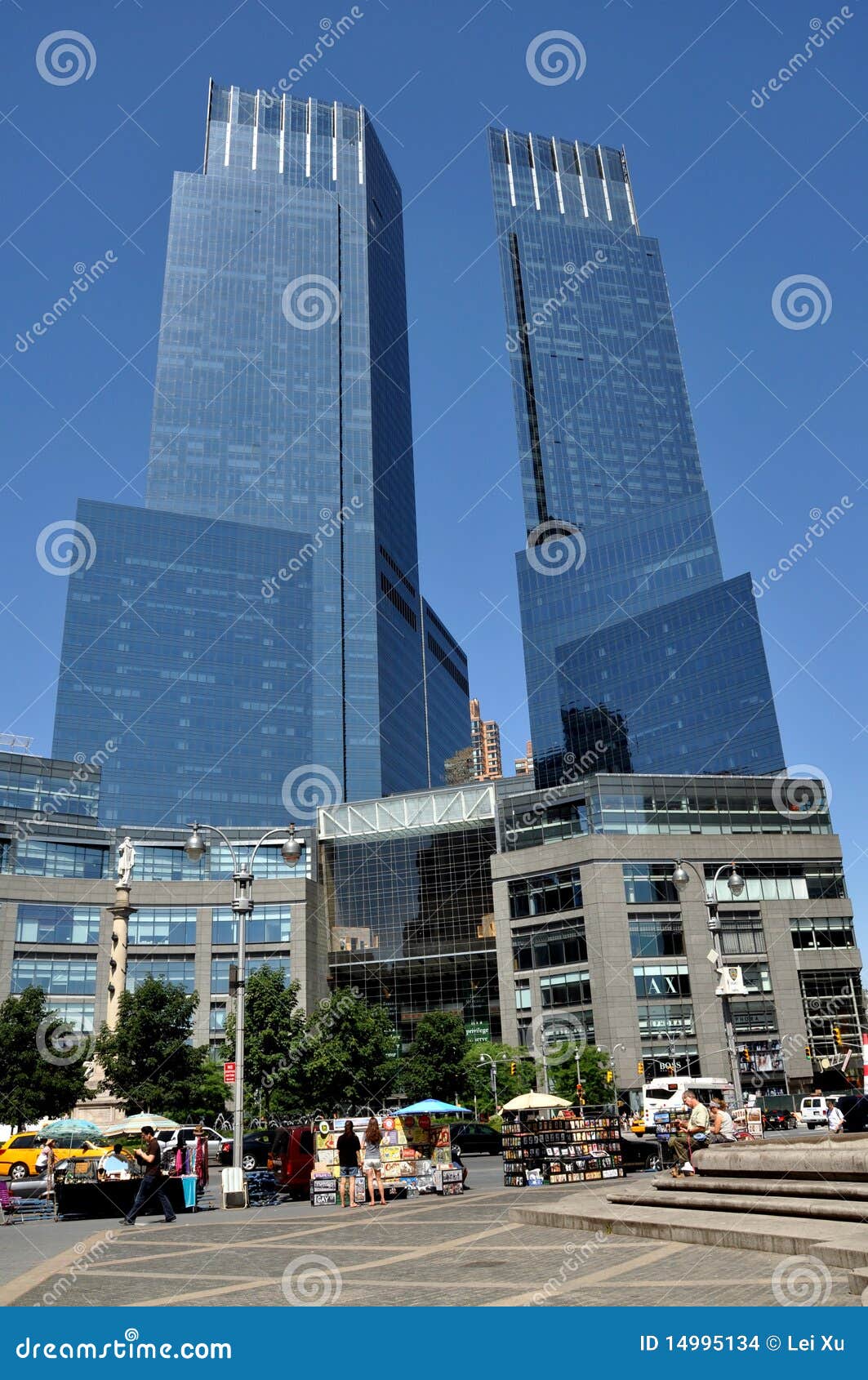 NYC: Time-Warner Towers at Columbus Circle Editorial Stock Image ...