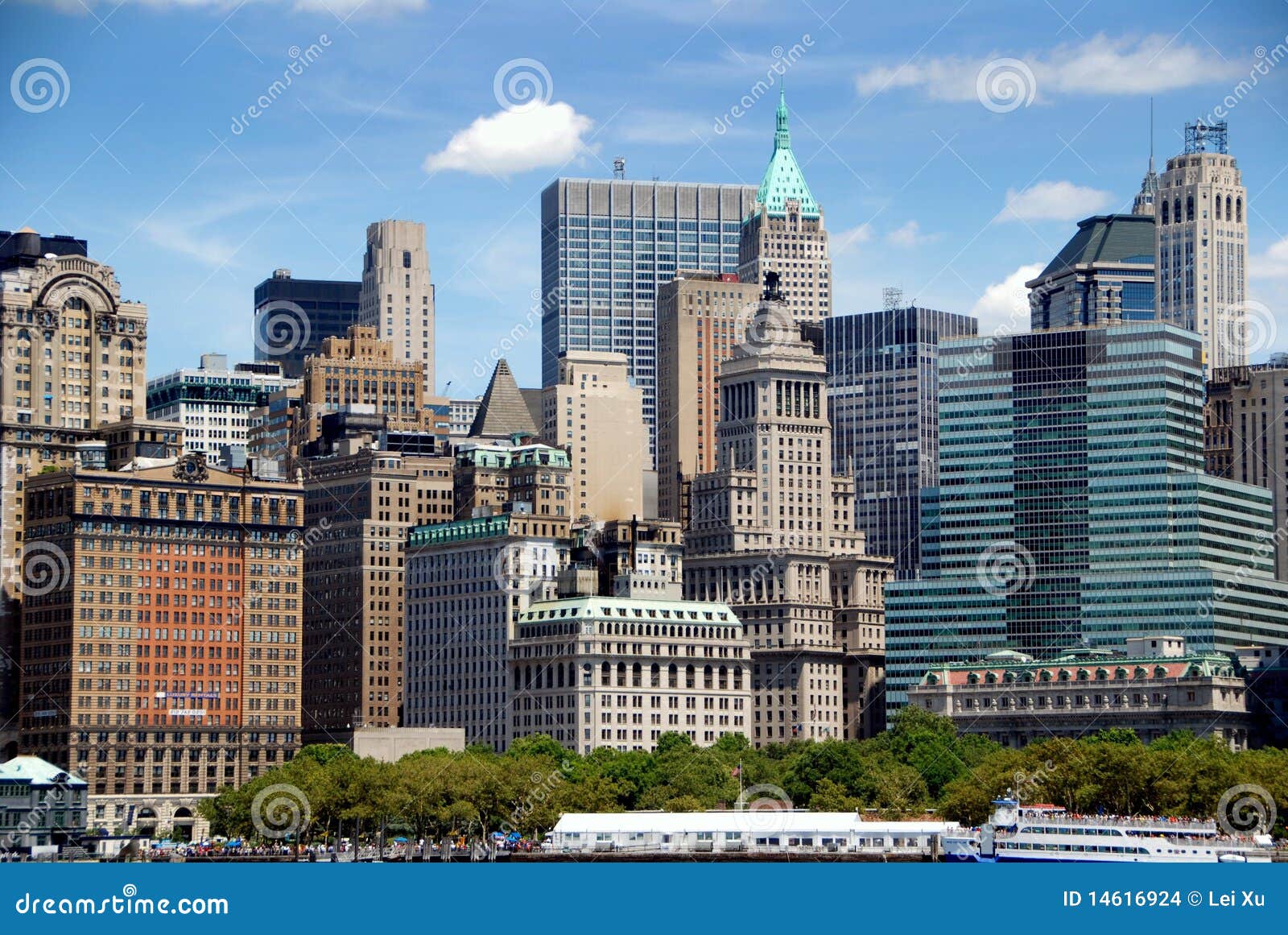 NYC: View of Lower Manhattan Towers Editorial Stock Image - Image of ...