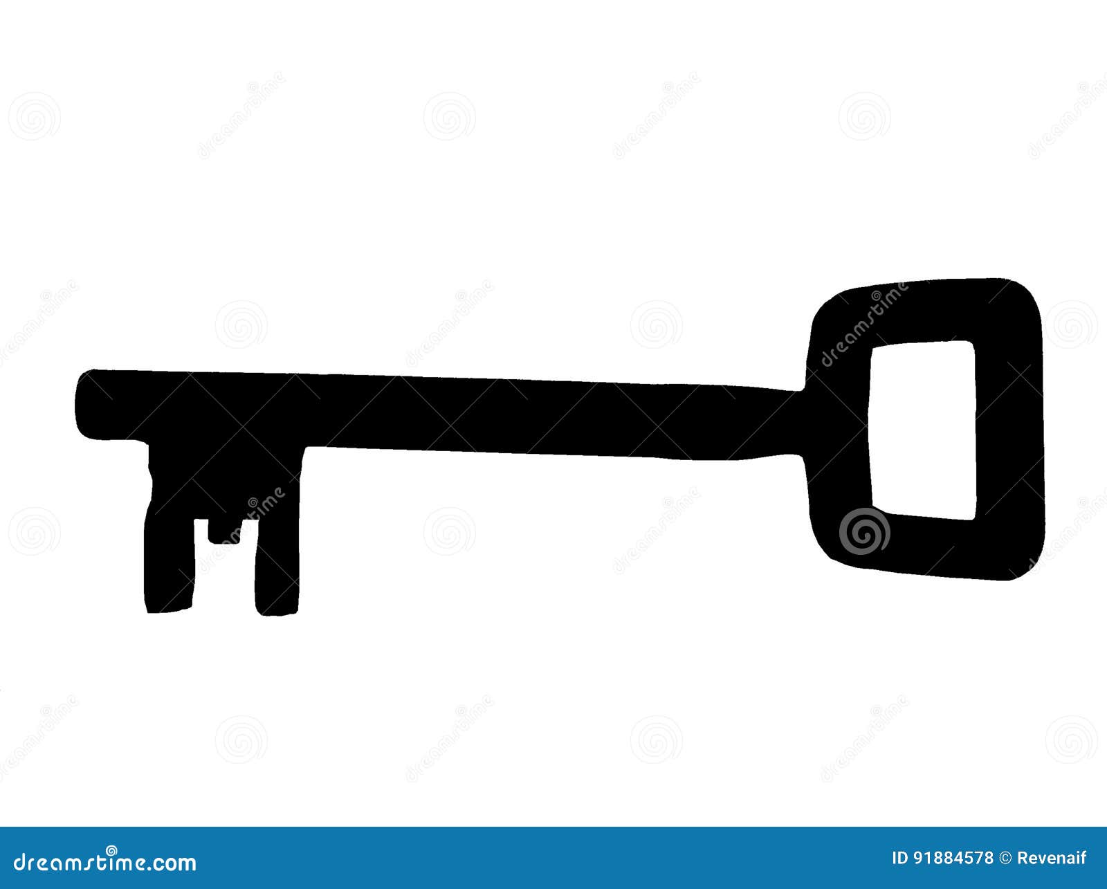 Nyckel- Retro Gamla Shape Isolerade Stock Illustrationer - Illustration ...