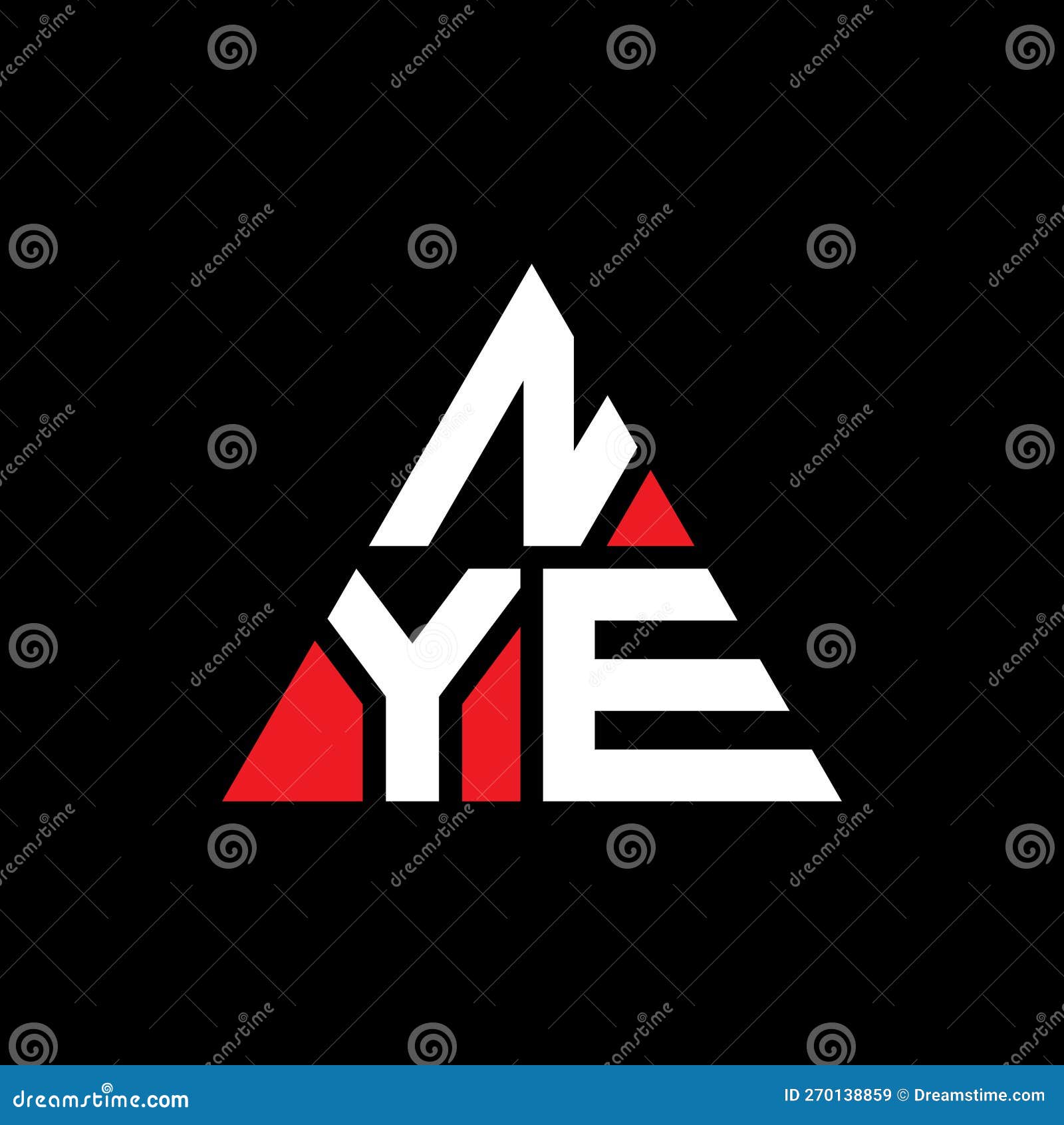NYF Triangle Letter Logo Design with Triangle Shape. NYF Triangle Logo ...