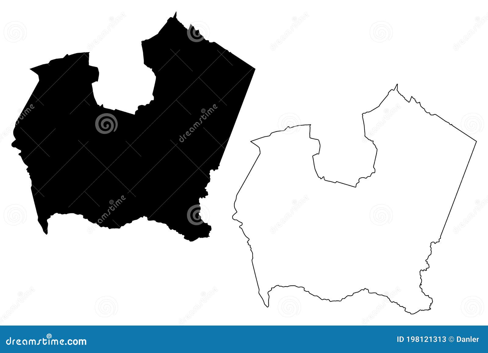 Nyeri County Republic of Kenya, Central Province Map Vector ...