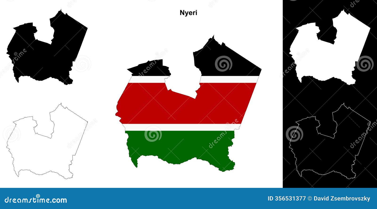 Nyeri outline map stock illustration. Illustration of empty - 356531377