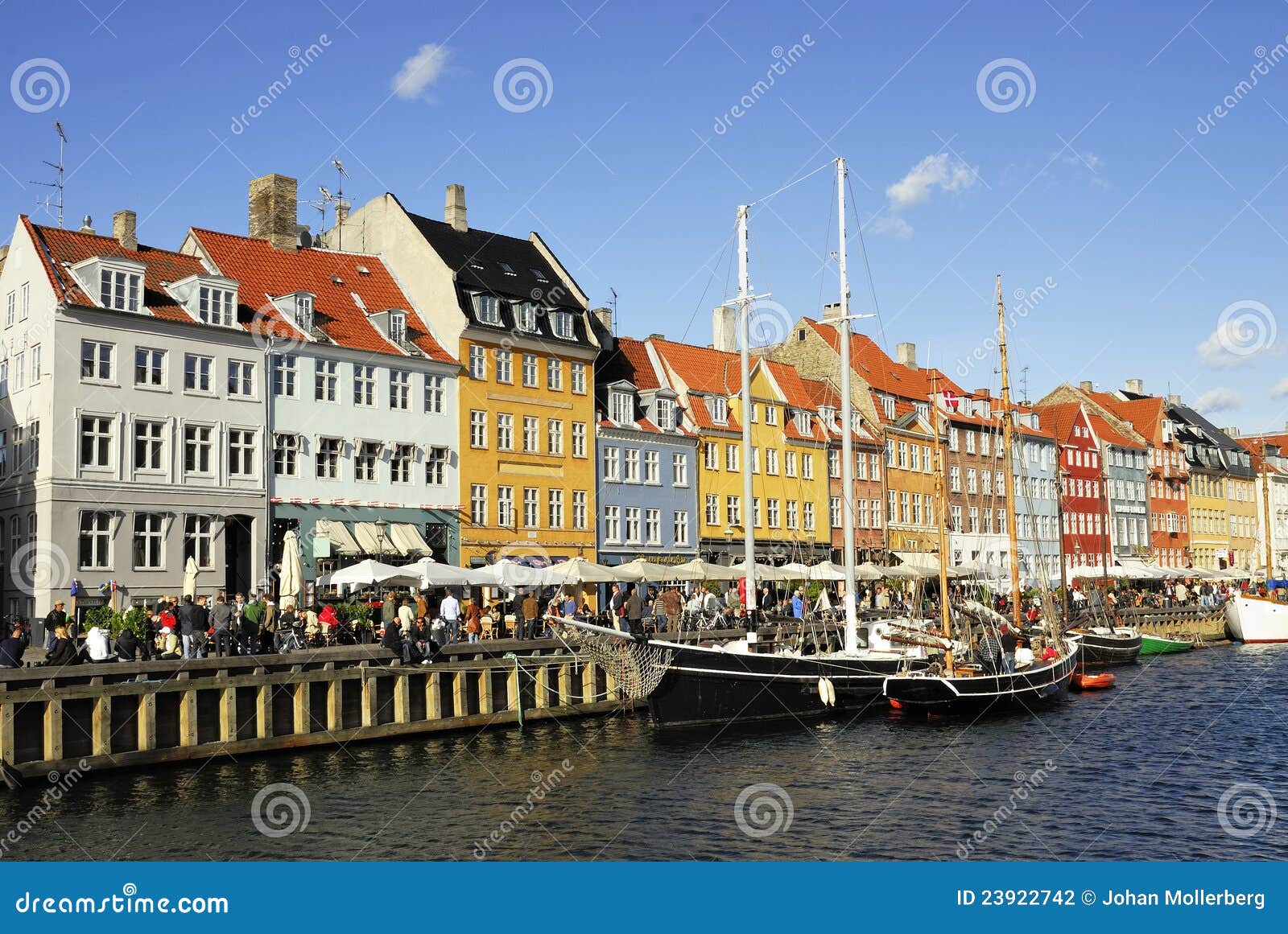 Nyhavn in Copenhagen stock photo. Image of perspective - 23922742