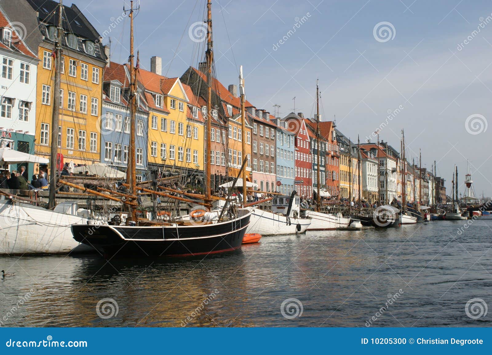 Nyhavn Harbor in Copenhagen Stock Photo - Image of copenhagen, harbour ...