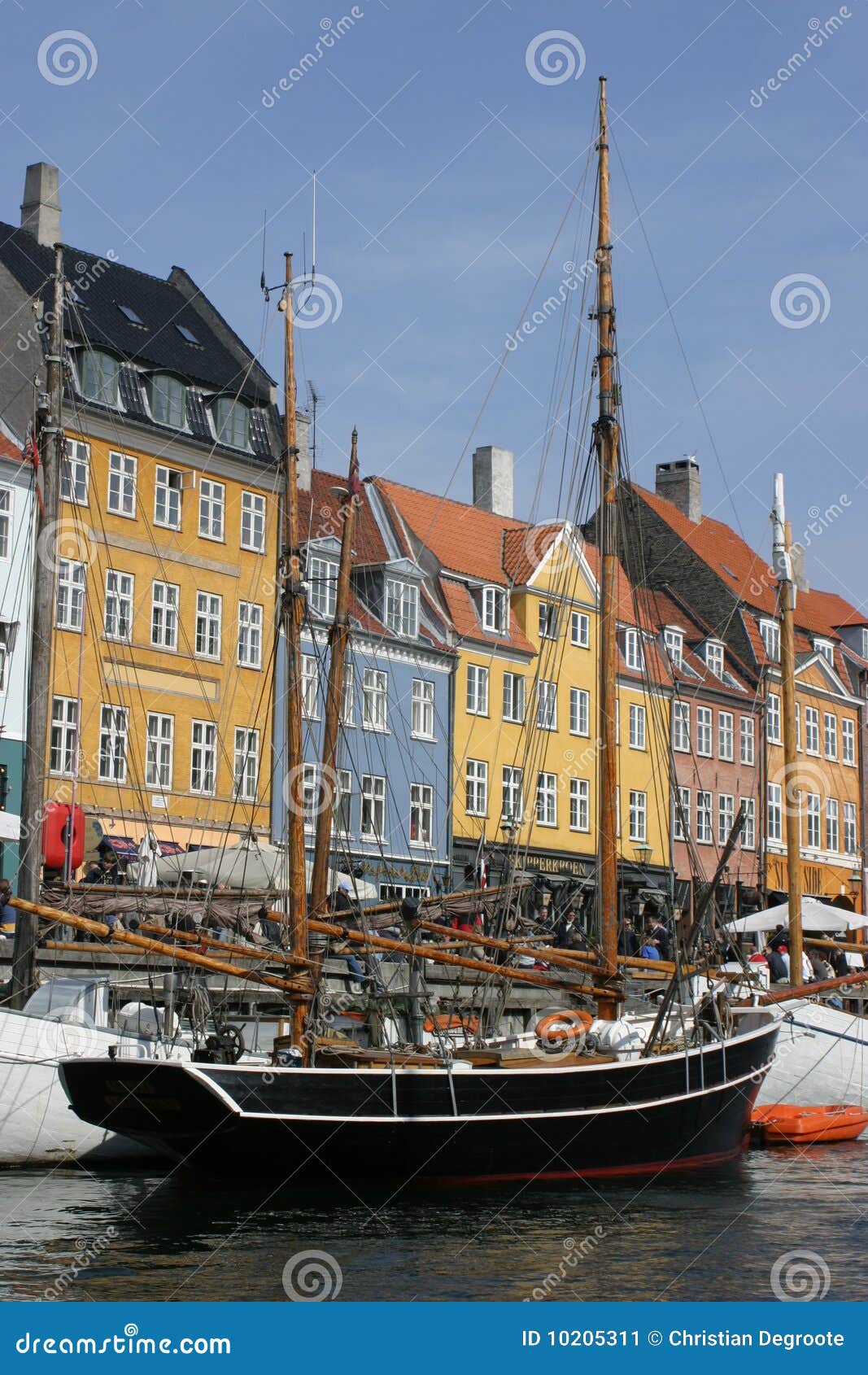 Nyhavn Harbor in Copenhagen Stock Image - Image of copenhagen, water ...
