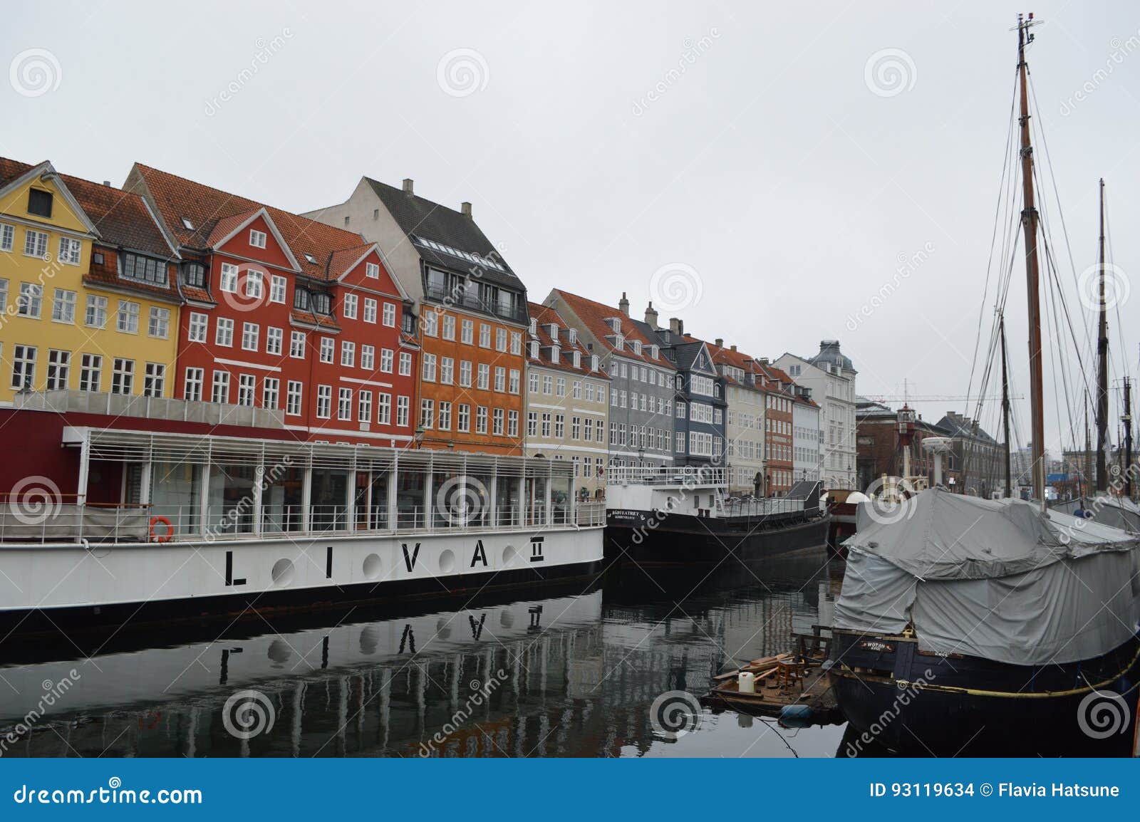 Nyhavn Harbor in Copenhagen Editorial Stock Image - Image of scenery ...